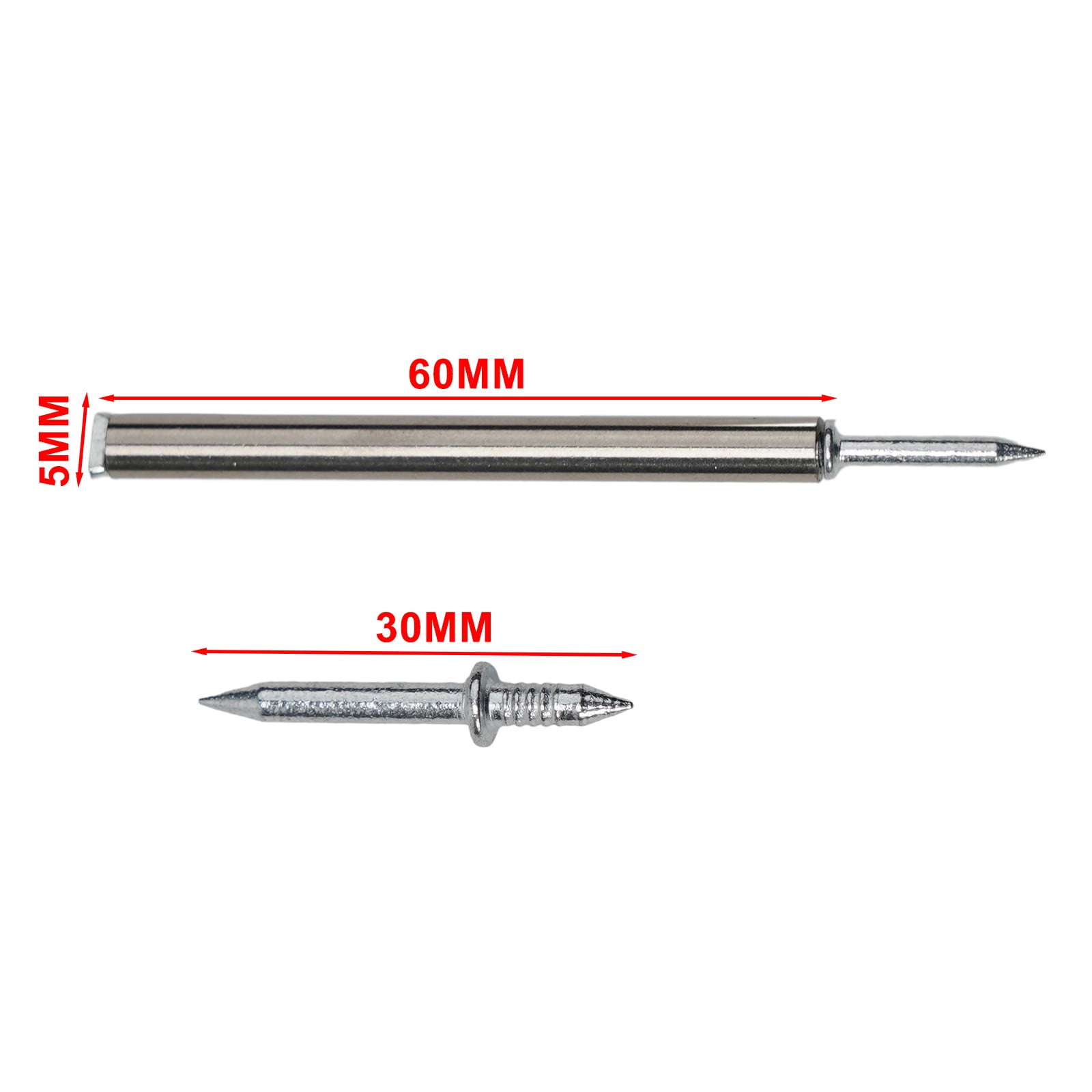 100 Pcs Double-Head Skirting Thread Seamless Nail Carbon Steel Double ...