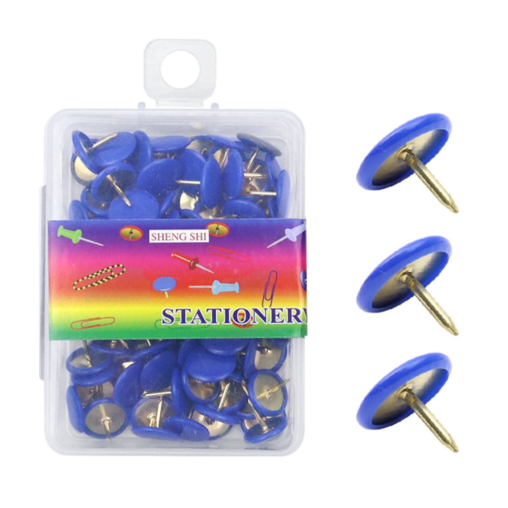 100 Pcs Drawing Pins Message Board Tacks Push Pins Thumb Tacks Poster ...