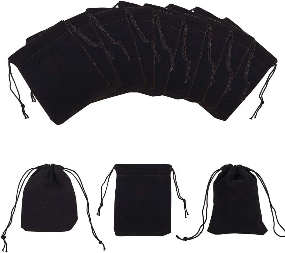 100 Pcs Drawstring Velvet Bags Velvet Pouch Velvet Jewelry Bags ...