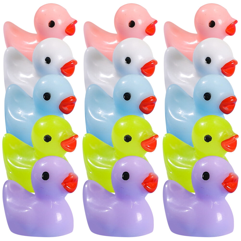 100 Pcs Duck Mini Resin Miniature Statues Adorable Decoration - Walmart.com