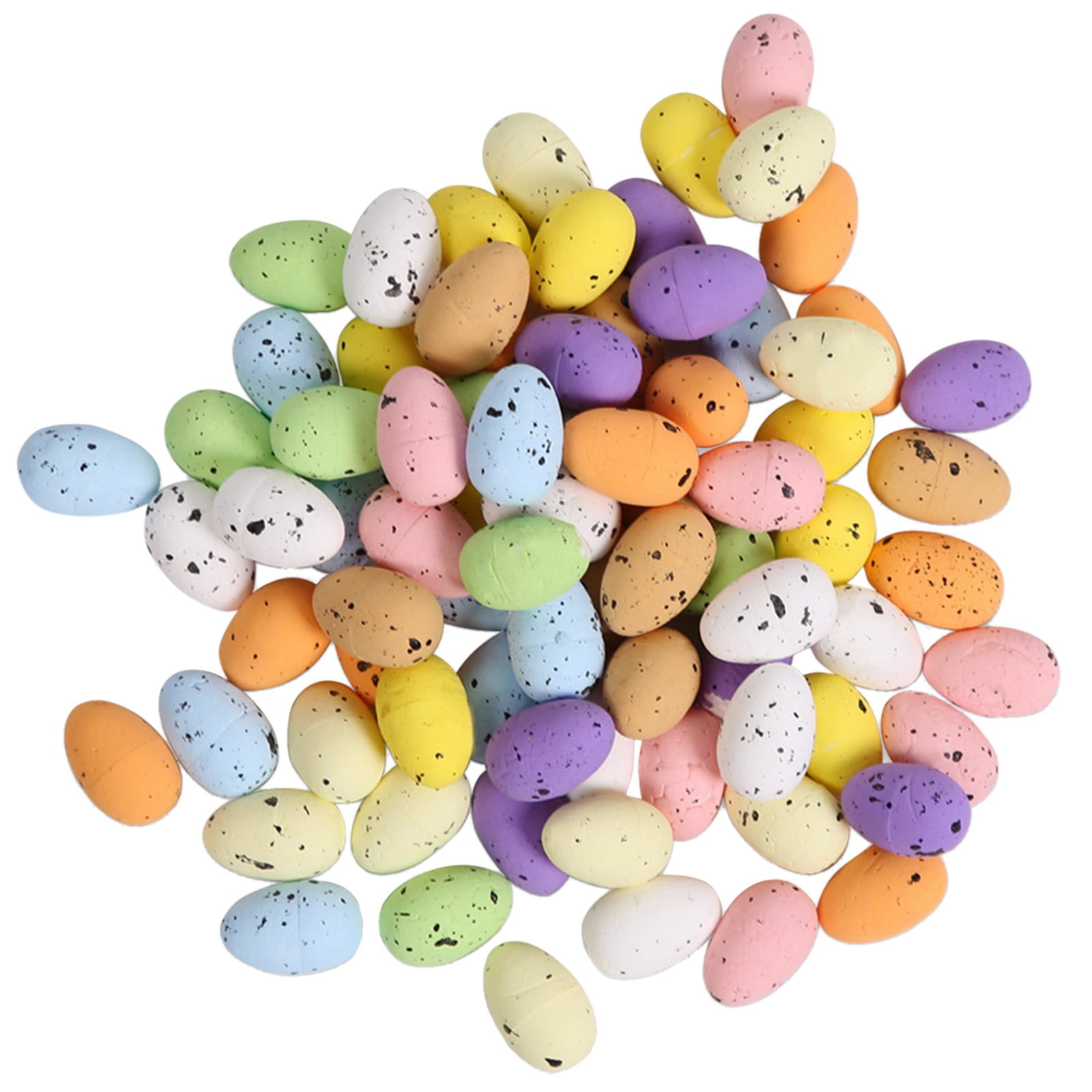 100 Pcs Easter Mini Eggs Colorful Foam Mini Eggs Artificial Bird Eggs ...