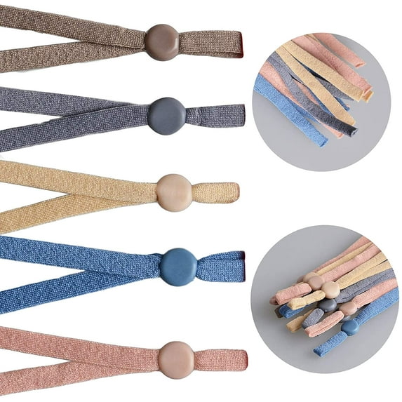 100 Pcs Elastic Bands with Adjustable Buckle, 1/4 Inch Elastic Strings ...