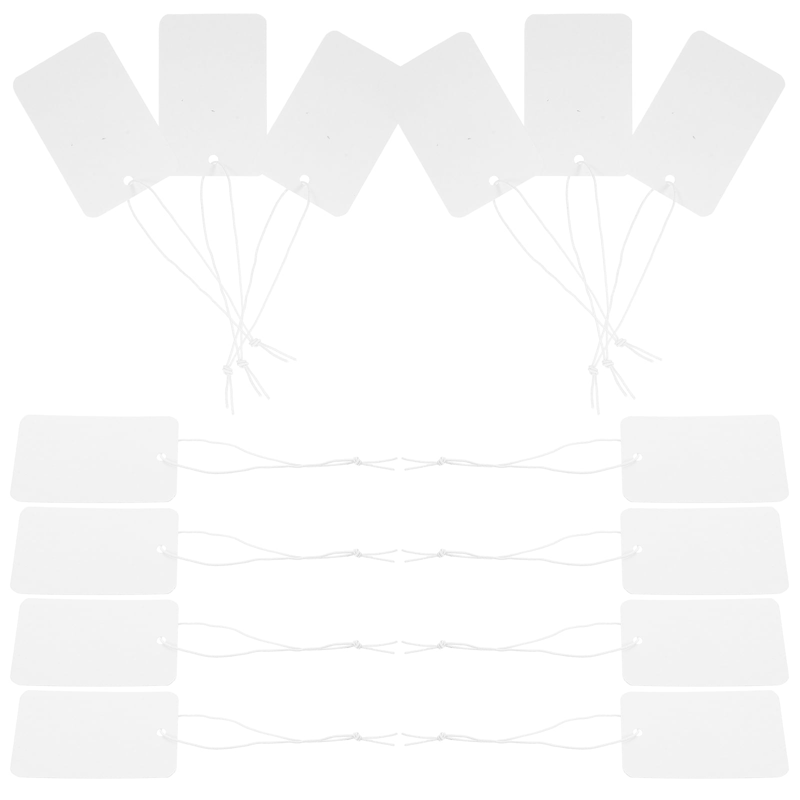 100 Pcs Elastic Rope Tag Jewelry Price Tags Clothing Merchandise ...