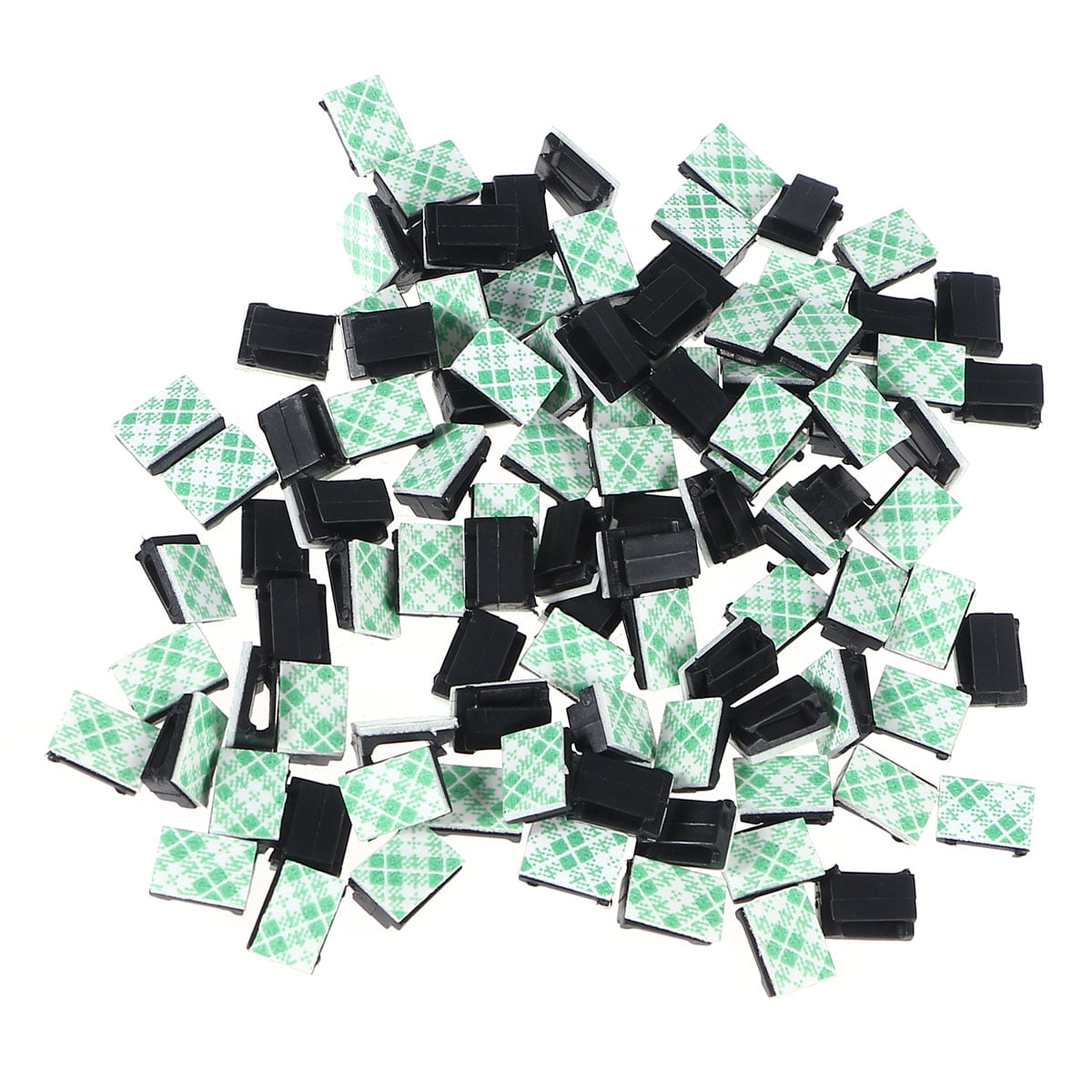 Masteelf 100pcs Black Adhesive Cable Clips Wire Cord Holders and Drop ...