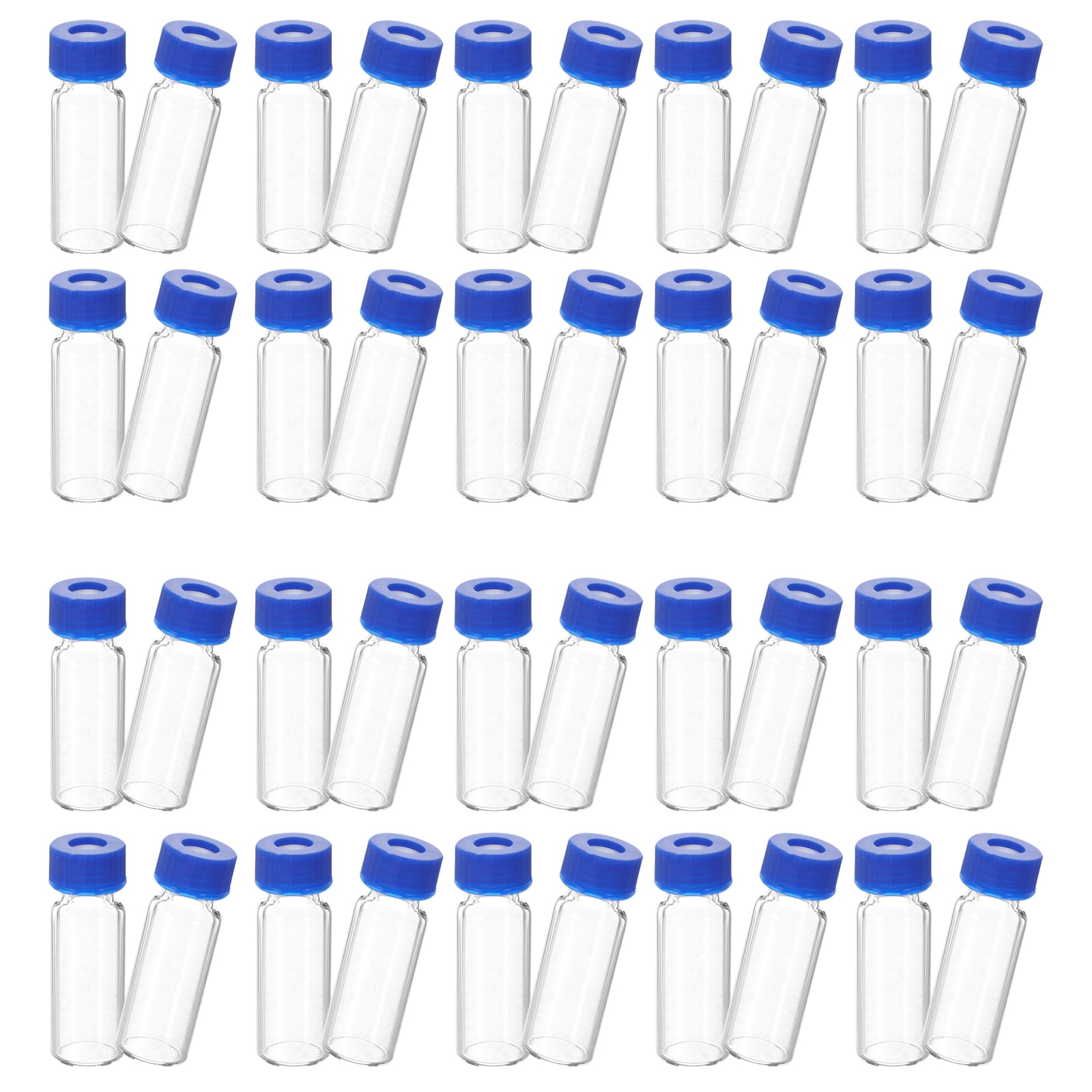 100 Pcs Empty Glass Vials with Lids Sampling Vials Small Vials Tiny ...