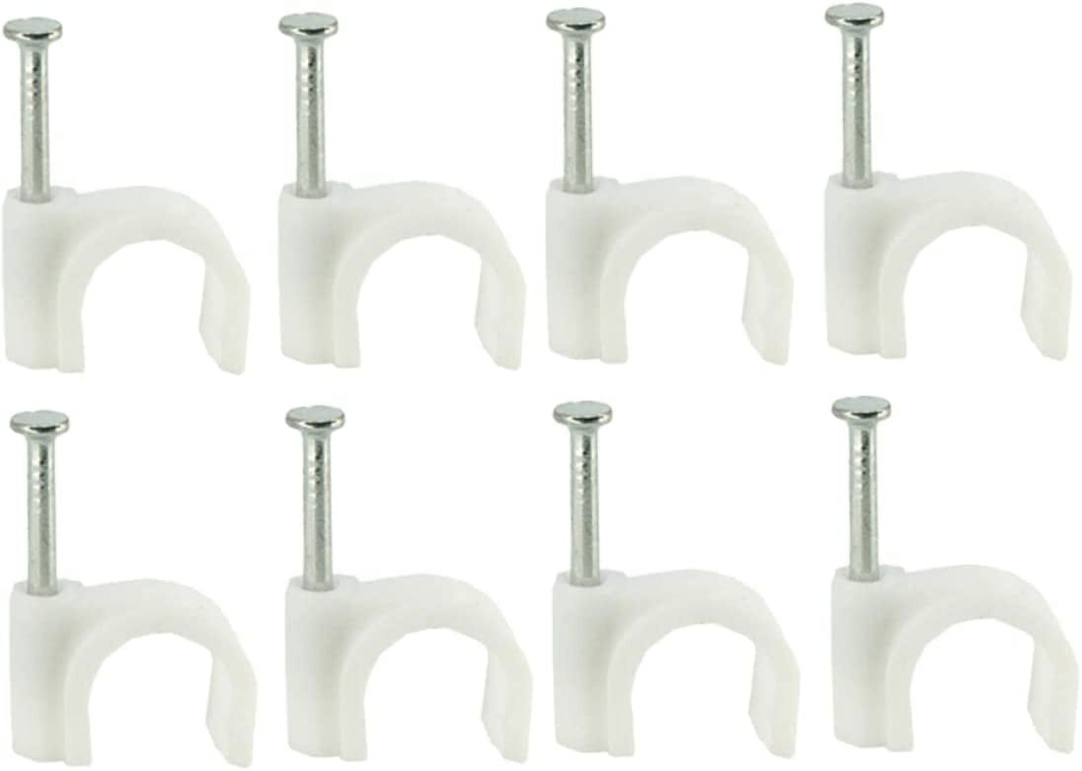 JESOT White 100 Pcs Round Cable Clips for Wire Management, Wall Mount ...