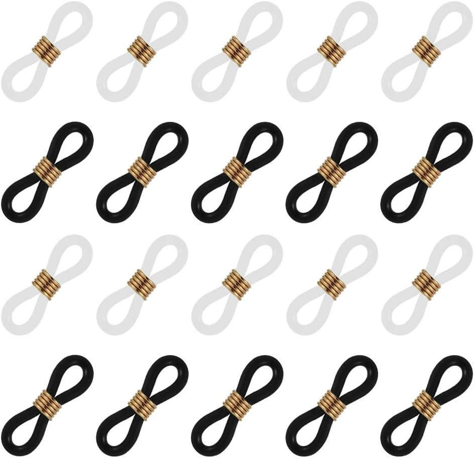 100 Pcs Eyeglass Chain End Caps Adjustable Eyeglass Non Slip Silicone ...