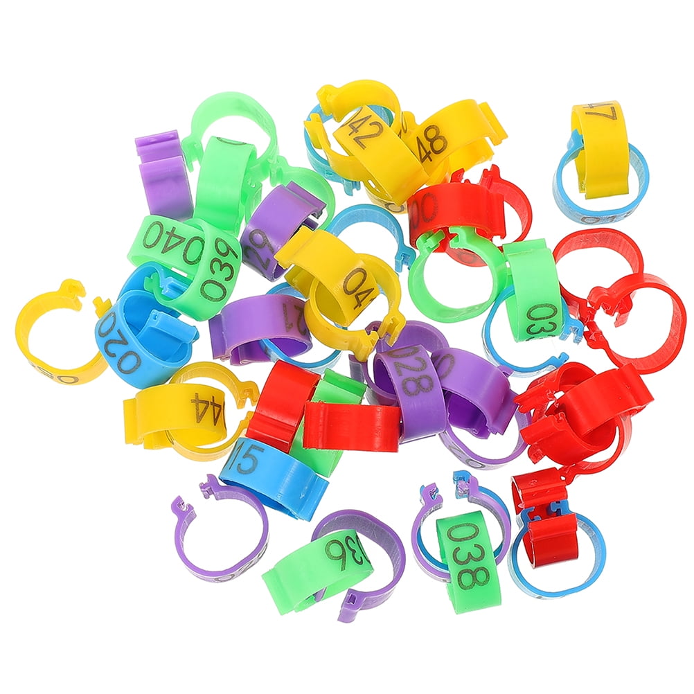 100 Pcs Farm Anklet Poultry Identification Bands Rooster Leg Rings ...