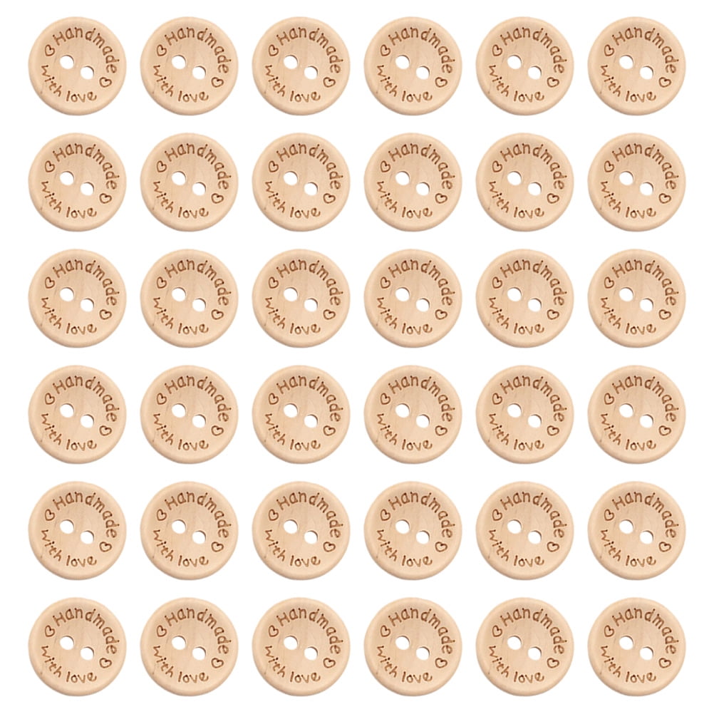 100 Pcs Fastener Button Press Sewing Machine Wooden Buttons Fashion ...