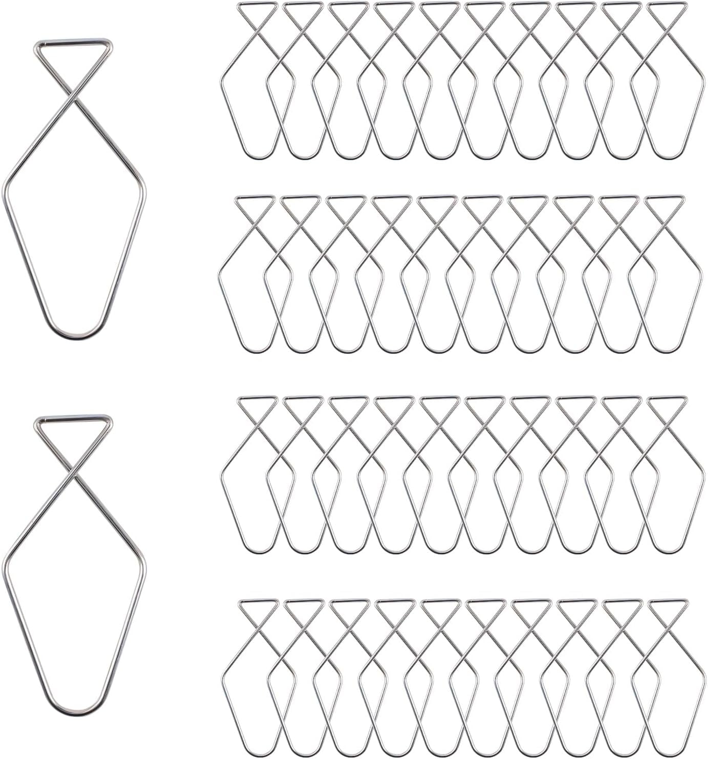 100 Pcs Figure-8 Squeeze Hangers Spring Steel Hooks for Suspended Tile ...