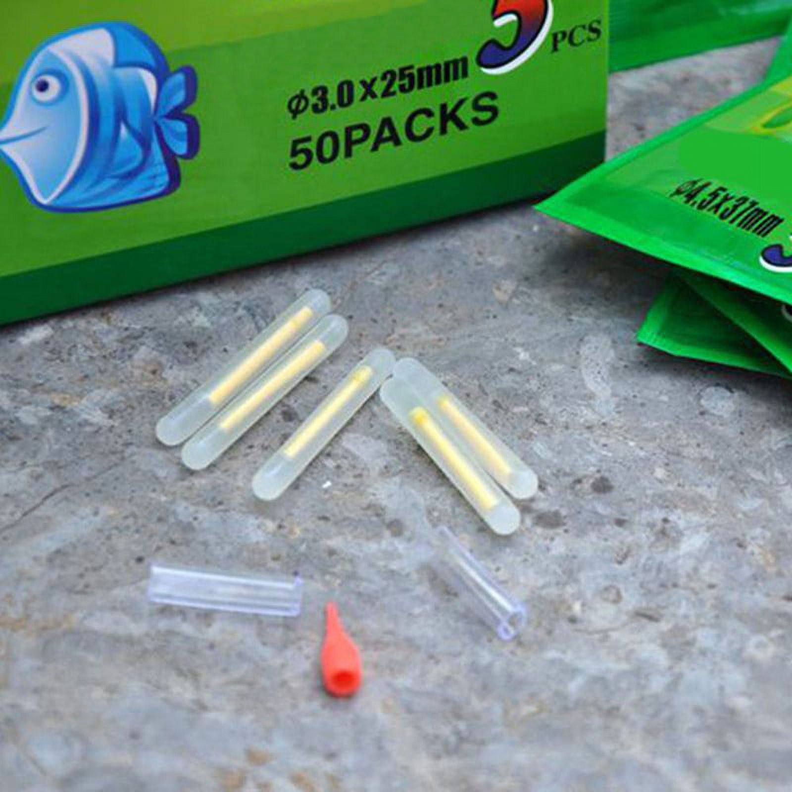 100 Pcs Fishing Fluorescent Light Stick Luminous Stick Night Float Glow ...