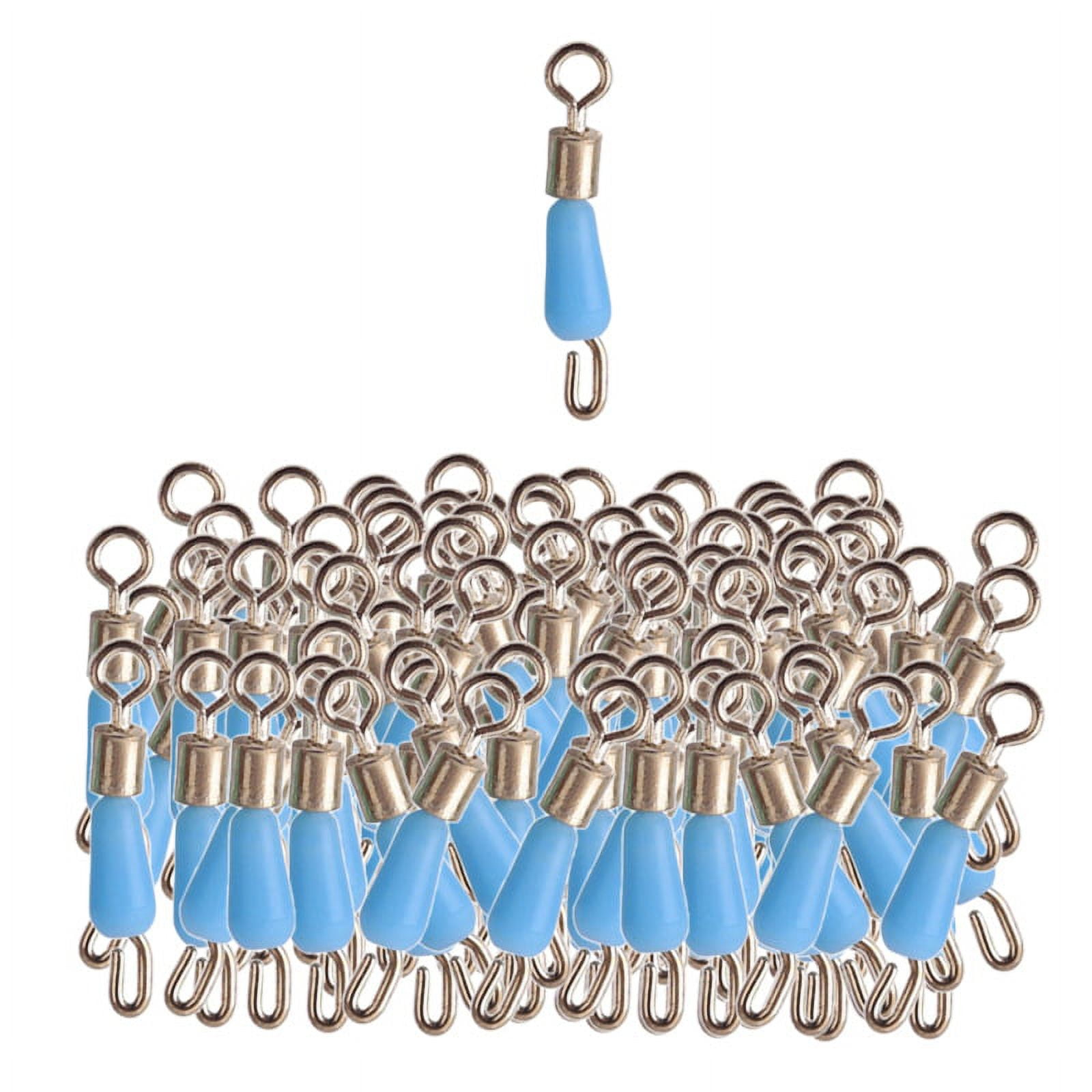 100 Pcs Fishing Sub Connectors Quick Change Rolling Rotary Clips - Blue ...