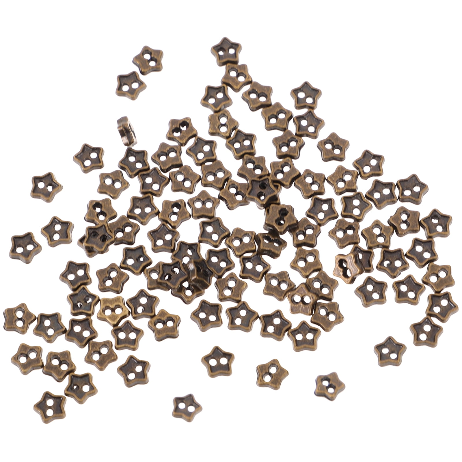 100 Pcs Five-Pointed Star Button Decor Doll Sewing Buttons Mini Buttons ...