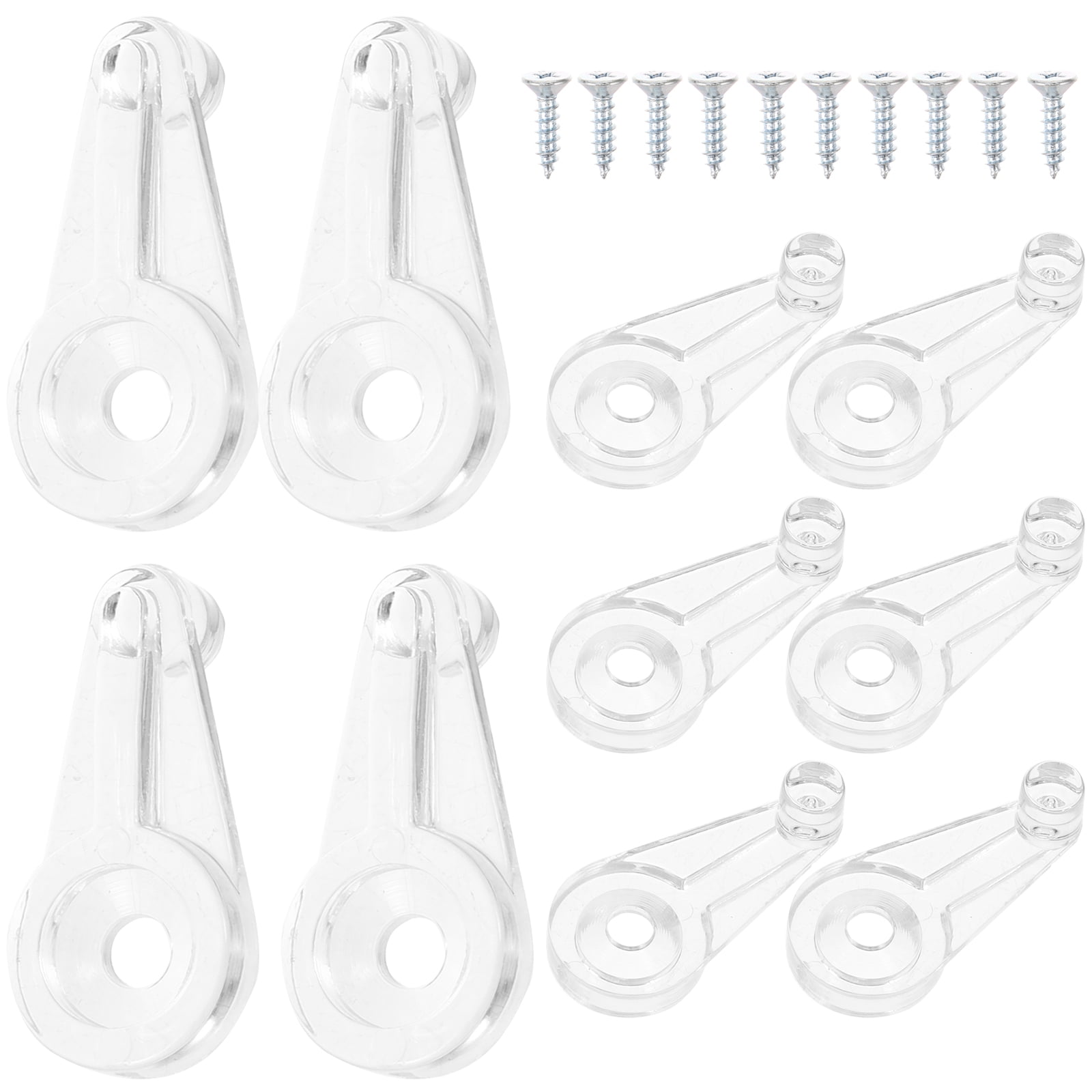 Raindrops Glass Door Retainer Clips Transparent Metal 100Pcs 1In ...