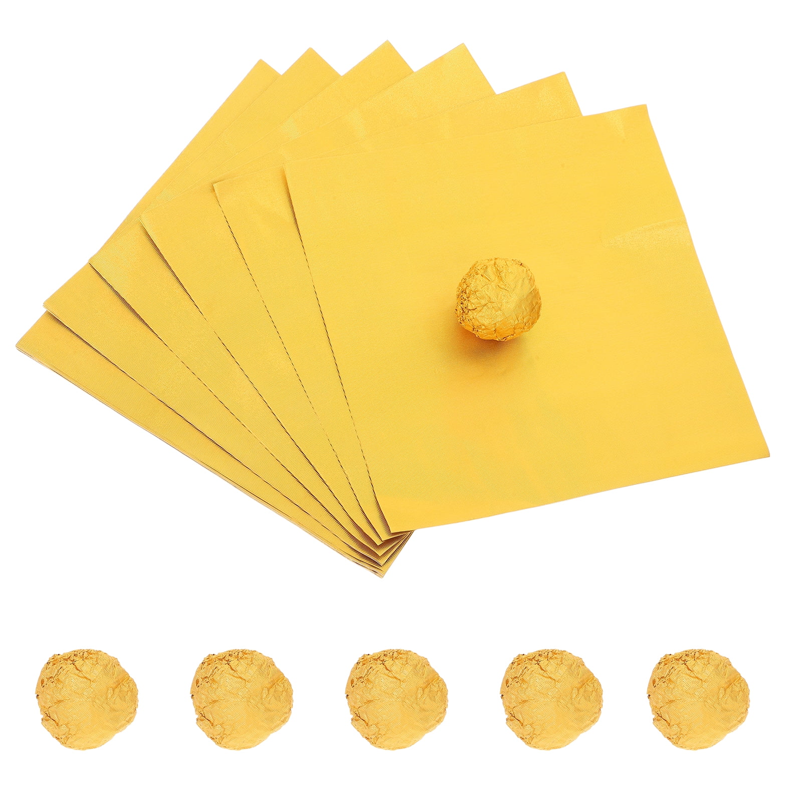 100 Pcs Foil Chocolate Wrappers Caramel Candy Wrappers 15.00X15.00X0 ...