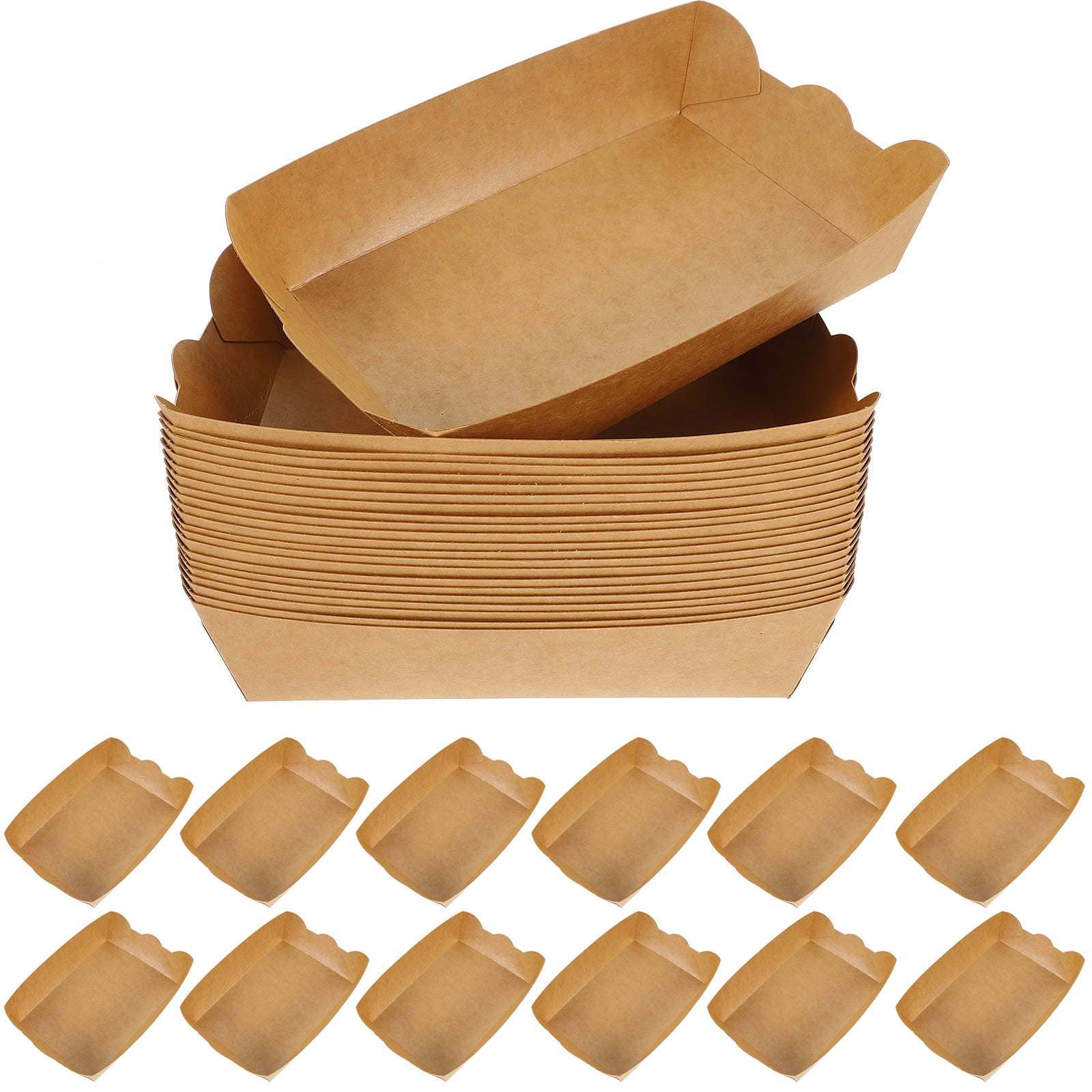 100 Pcs Fried Chicken Holder Snacks Paper Container Case Frying Food ...