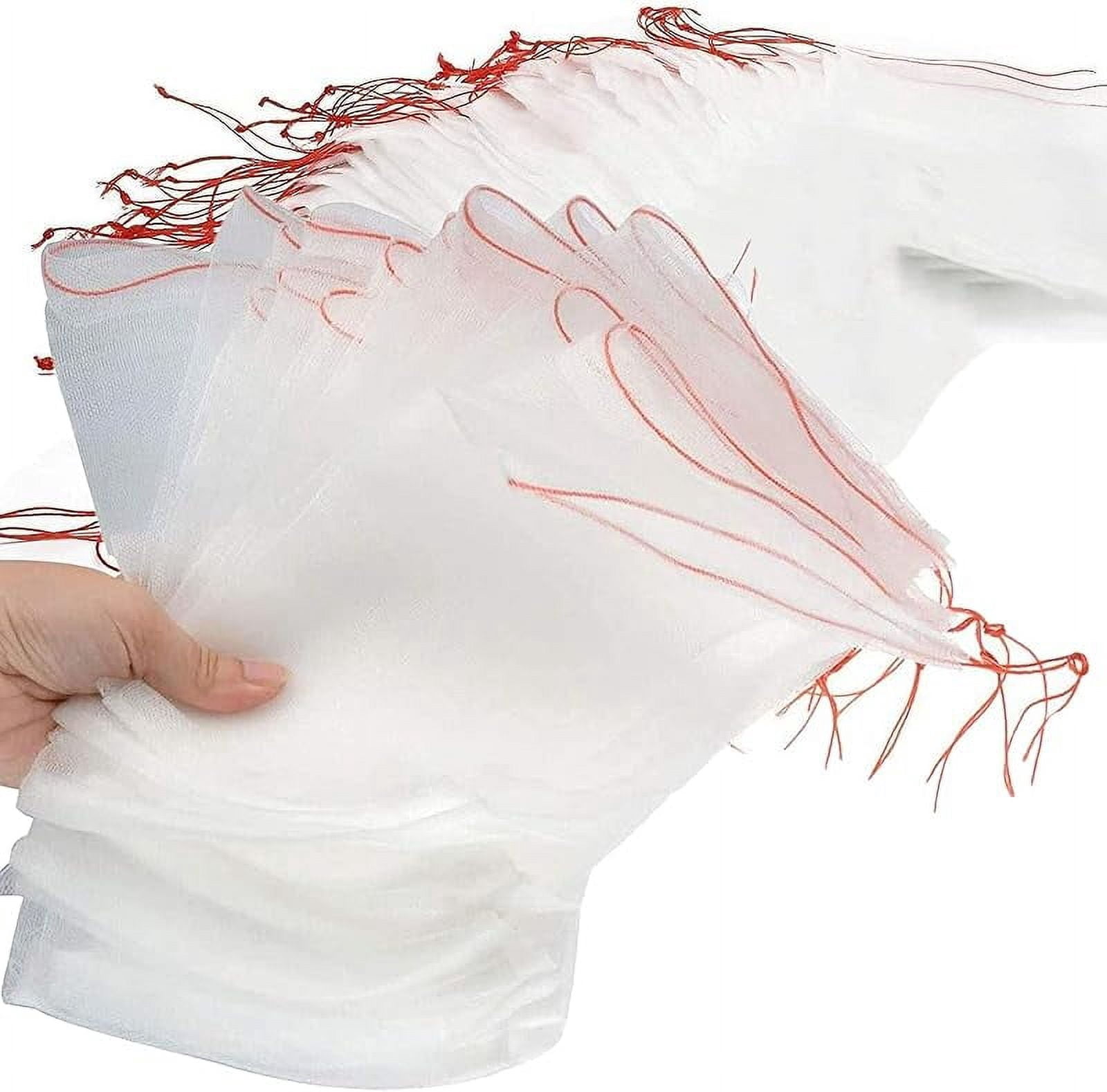 100 Pcs Fruit Netting Bags, Small Fruit Cover Bags,Net Bags Nylon Mesh ...