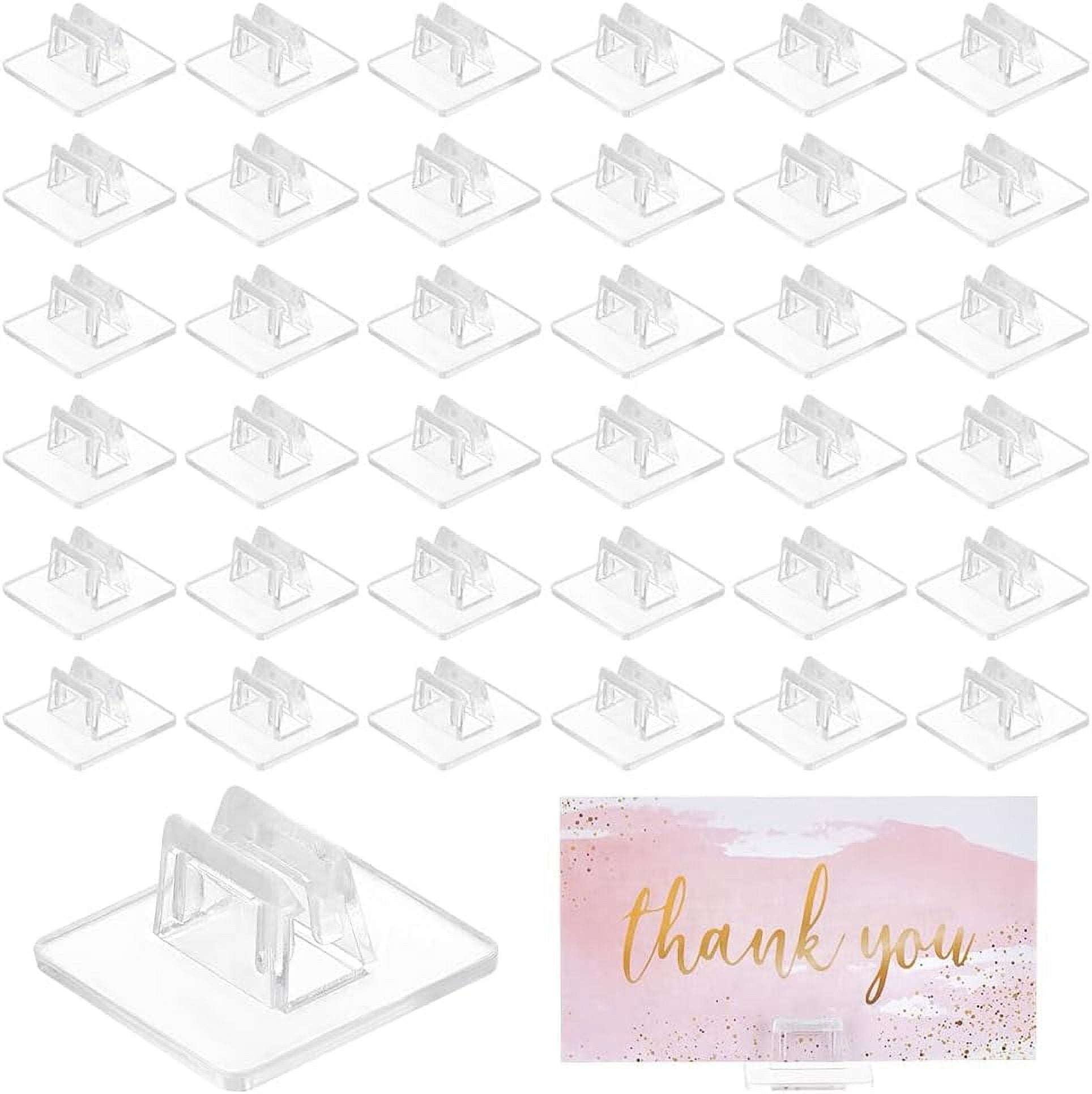 100 Pcs Game Card Stands 0.96x0.96x0.45 Inch Clear Paper Miniature ...