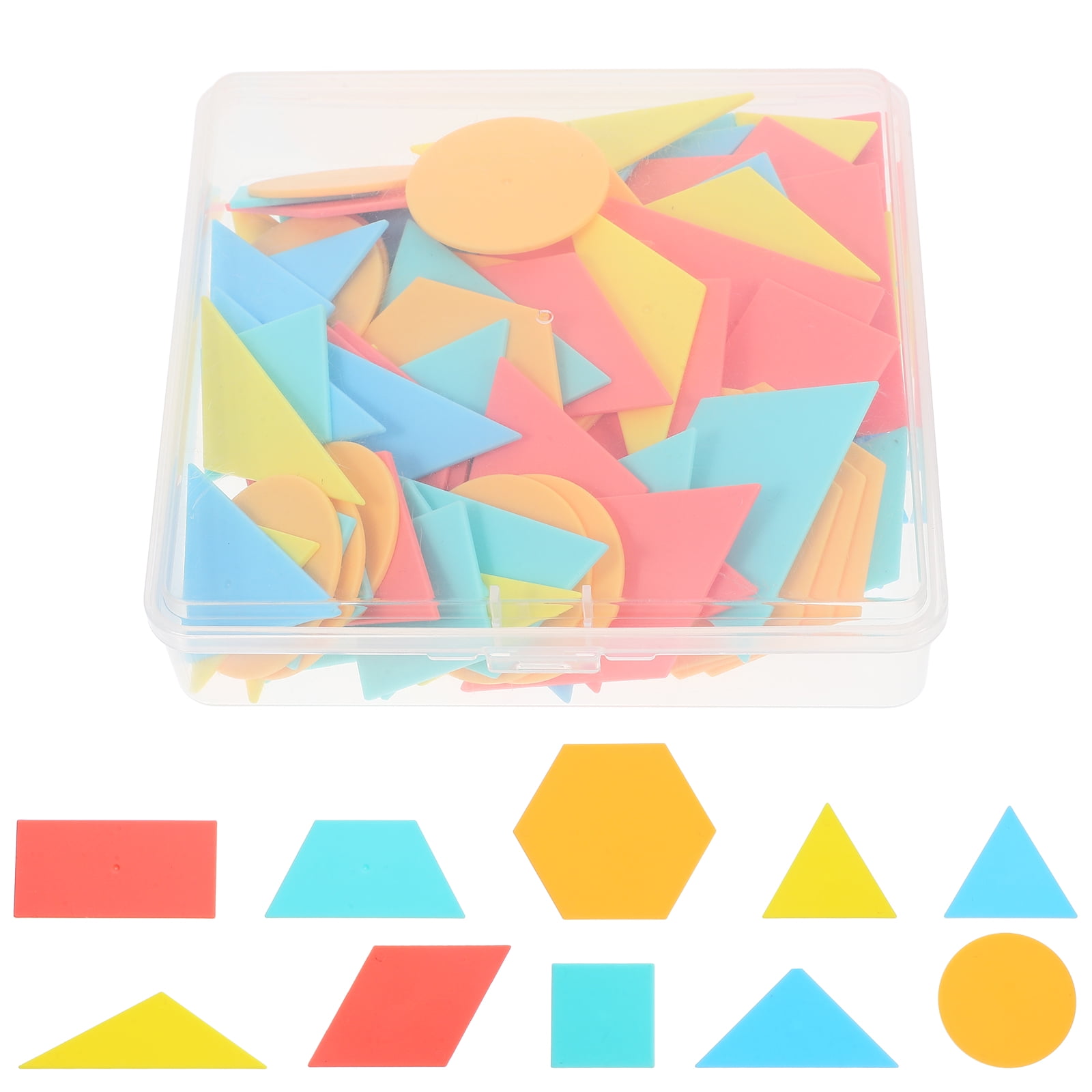 100 Pcs Geometry Teaching Aids Kids Toys Geometric Learning Kids Shape ...