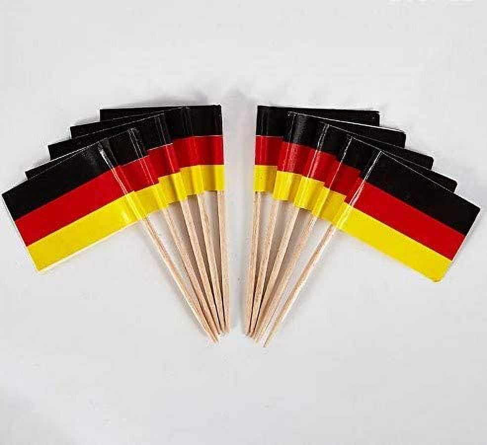 100 Pcs Germany Flag German Toothpick Flags, Small Mini Stick Cupcake ...