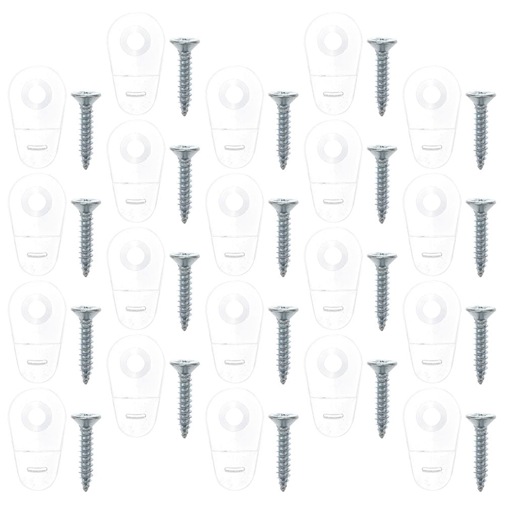 100 Pcs Glass Stand Mirror Brackets Door Window Insert Wall Hanging Kit ...