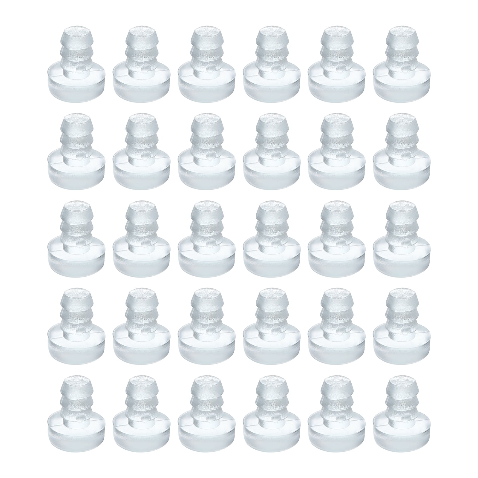 100 Pcs Glass Top Table Bumpers, Clear Rubber Stem Bumper Glides 3/16 ...