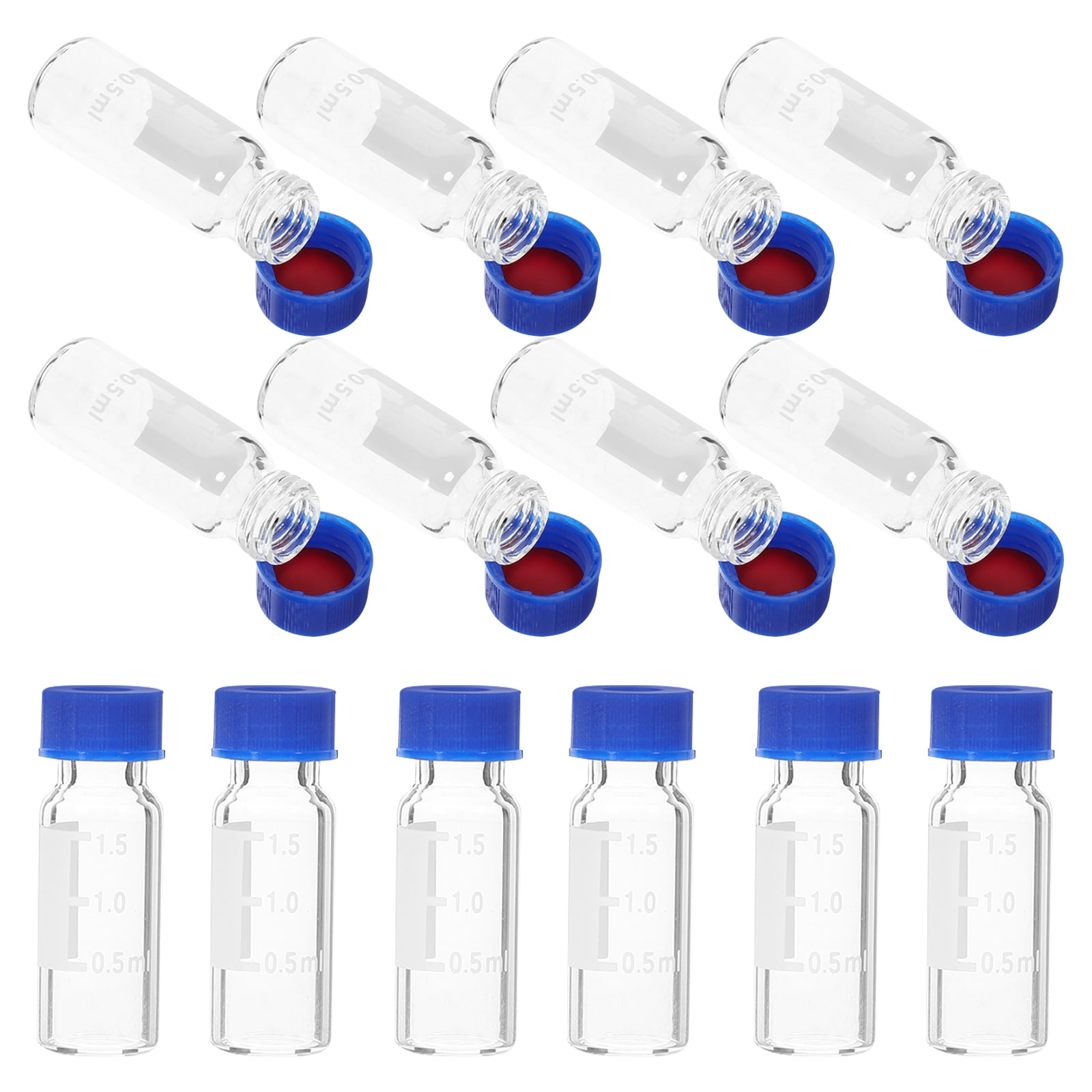 100 Pcs Glass Vials Tiny Glass Jars Sampling Vials Small Glass Bottles ...