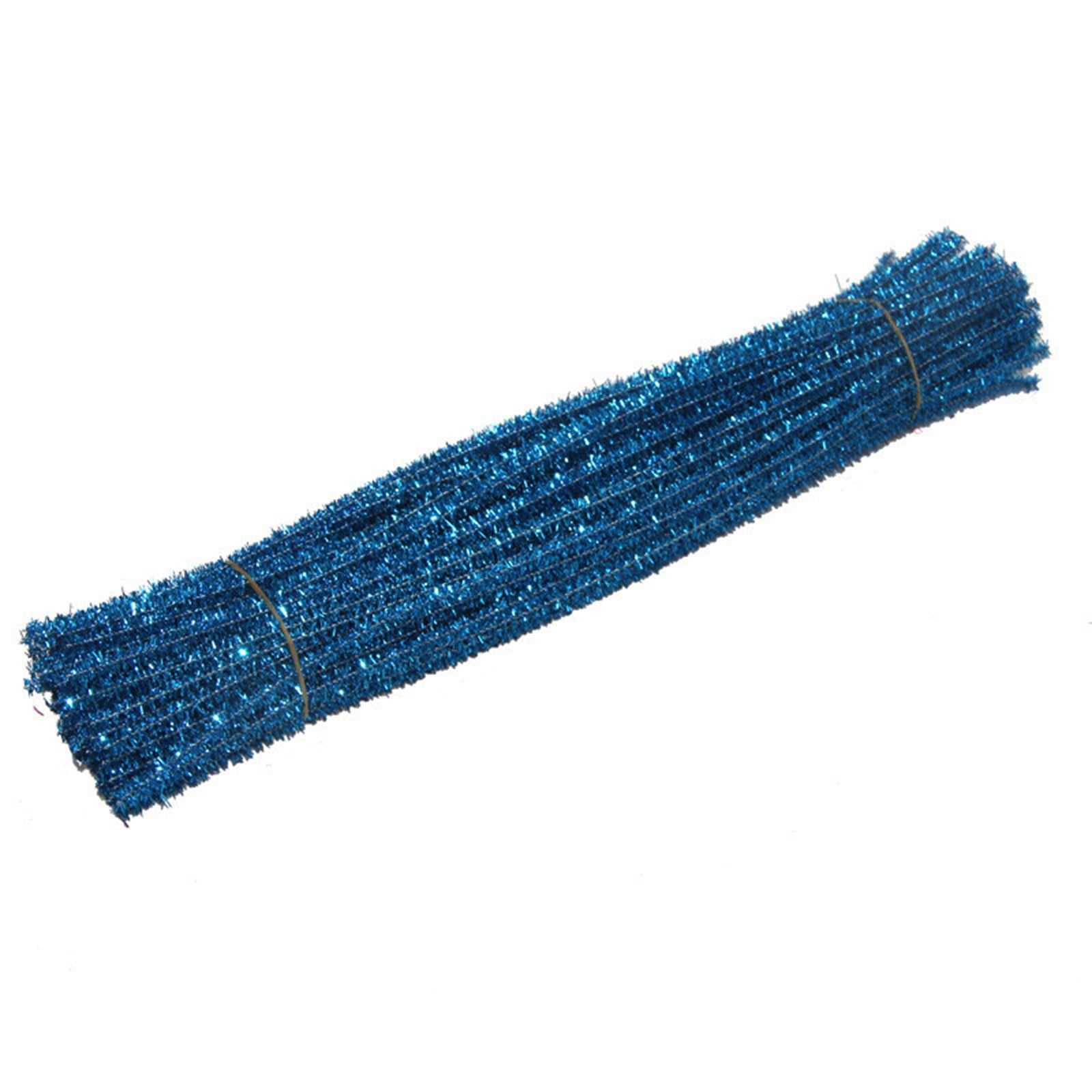 100 Pcs Glitter Pipe Cleaners, Pipe Cleaners Craft, 11.8'' Blue Pipe ...
