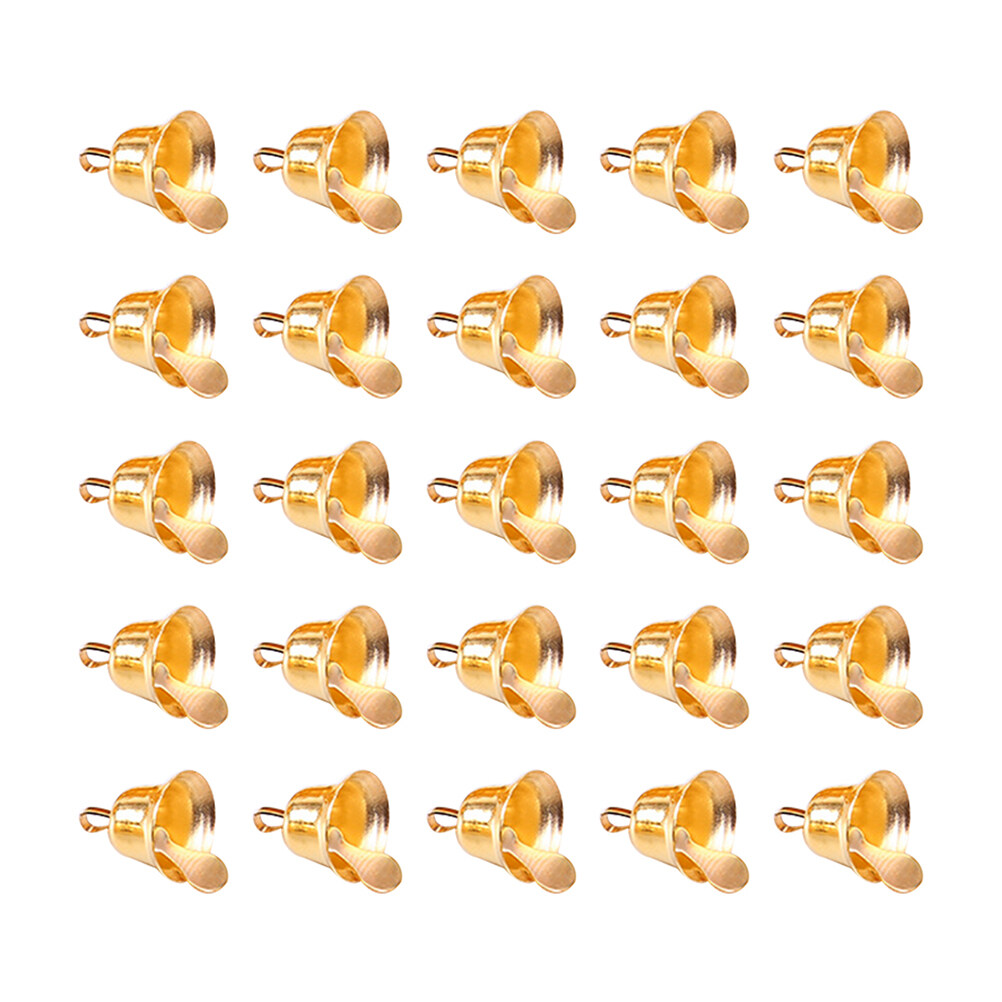 100 Pcs Golden Mini Bells Pendants Creative Christmas Decorative ...