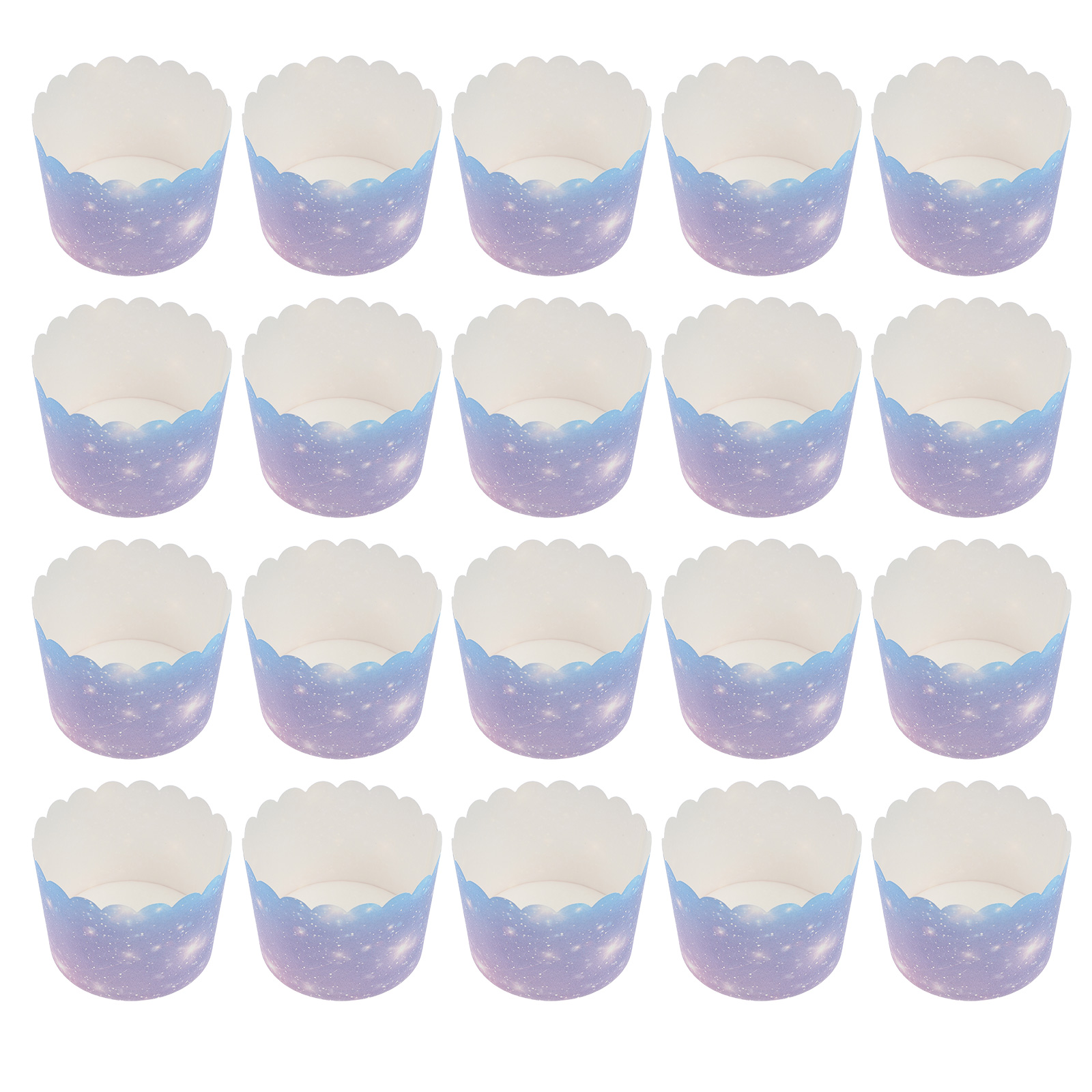 100 Pcs Gradient Muffin Cup Paper Cups Tulip Baking Mini Muffins ...