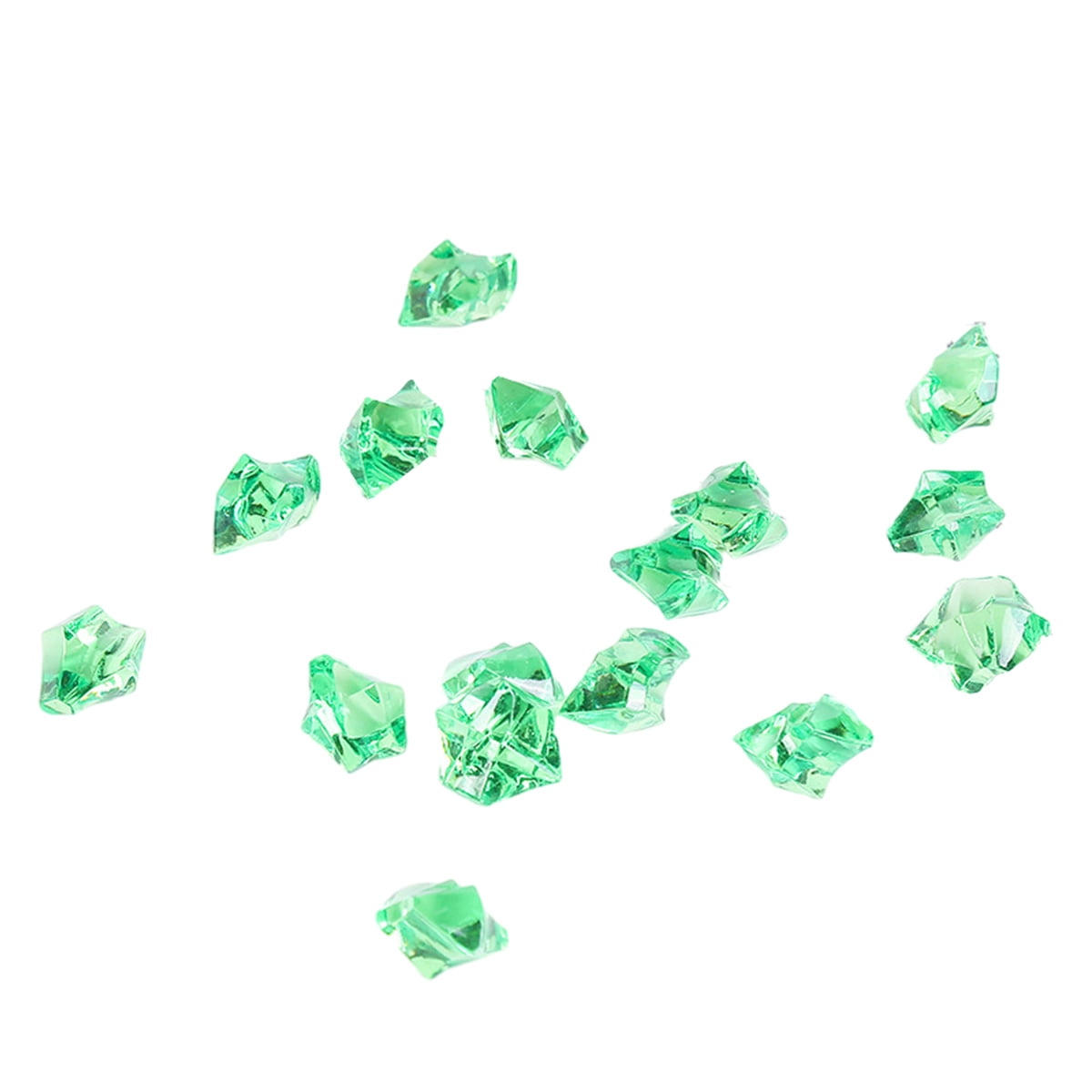 100 Pcs Grass green Acrylic Ice Cube Stones,Fake Crushed Ice Rocks,Fish ...
