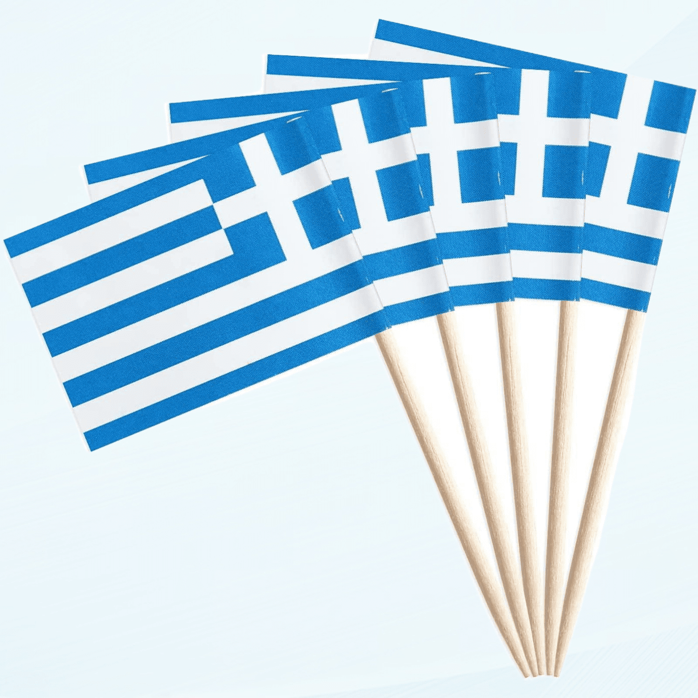 100 Pcs Greece Flag Greek Toothpick Flags Small Mini Greek Cupcake ...