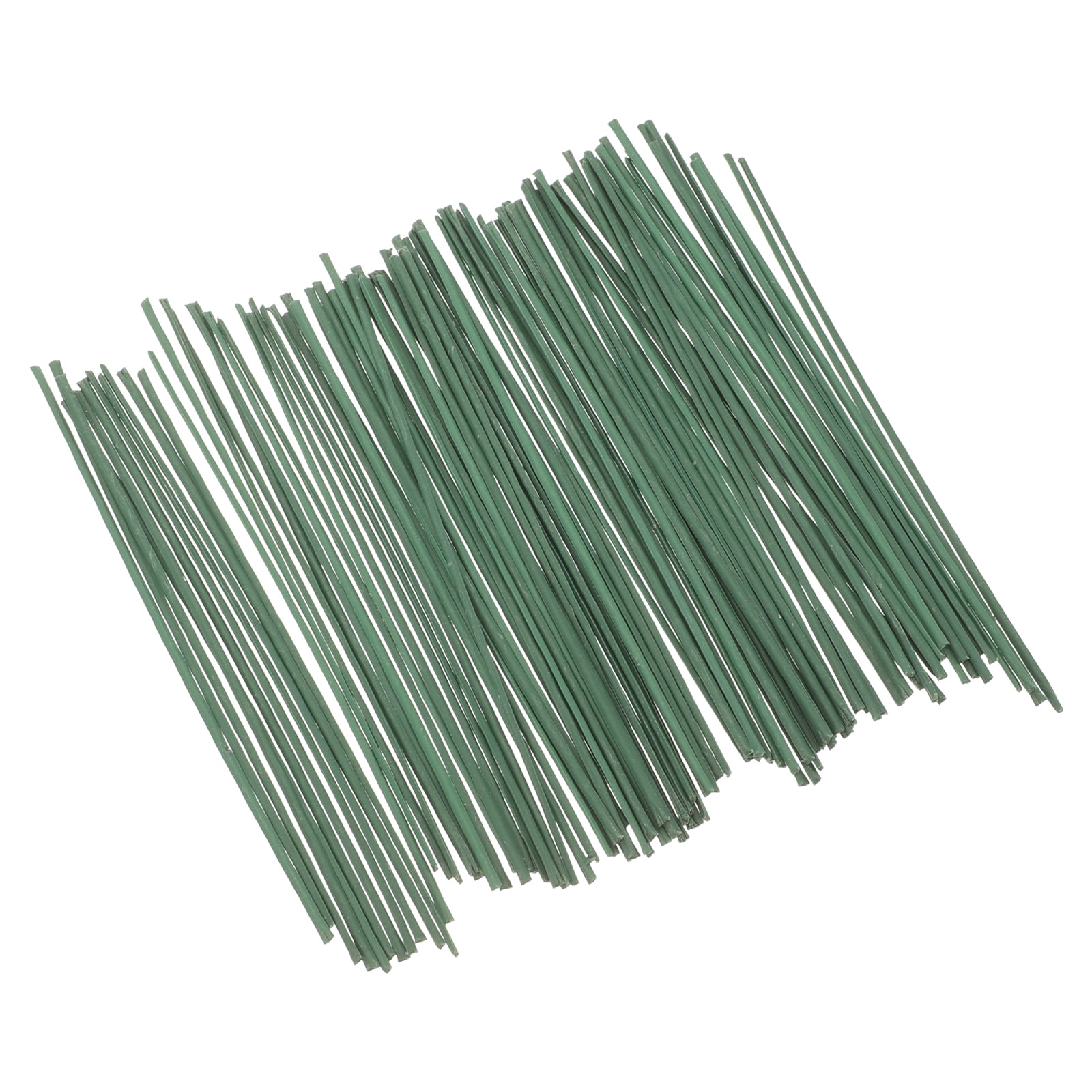 100 Pcs Green Flower Stem Material Artificial Flowers Floral Wires Fake ...