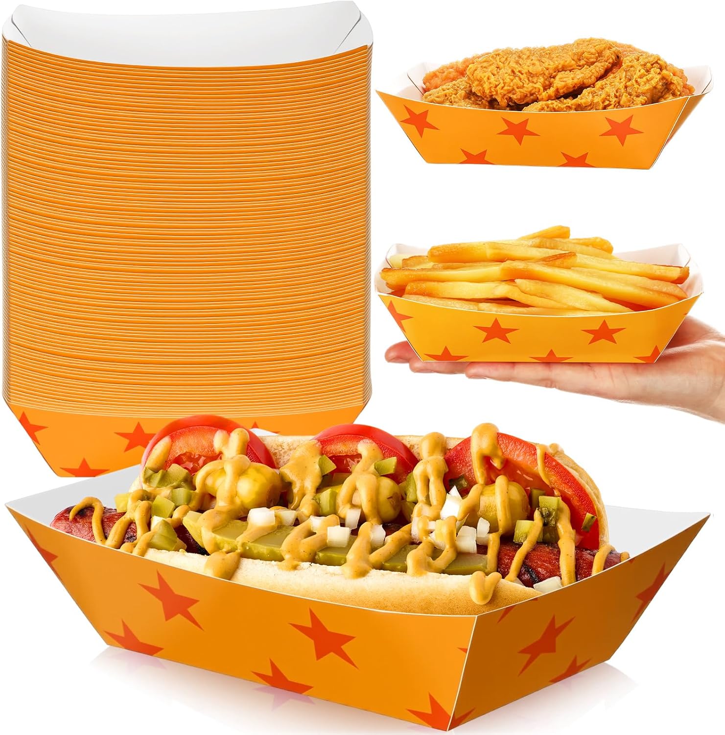 100 Pcs Green and Pink Witch Party Paper Food Trays, 2 lb Disposable ...