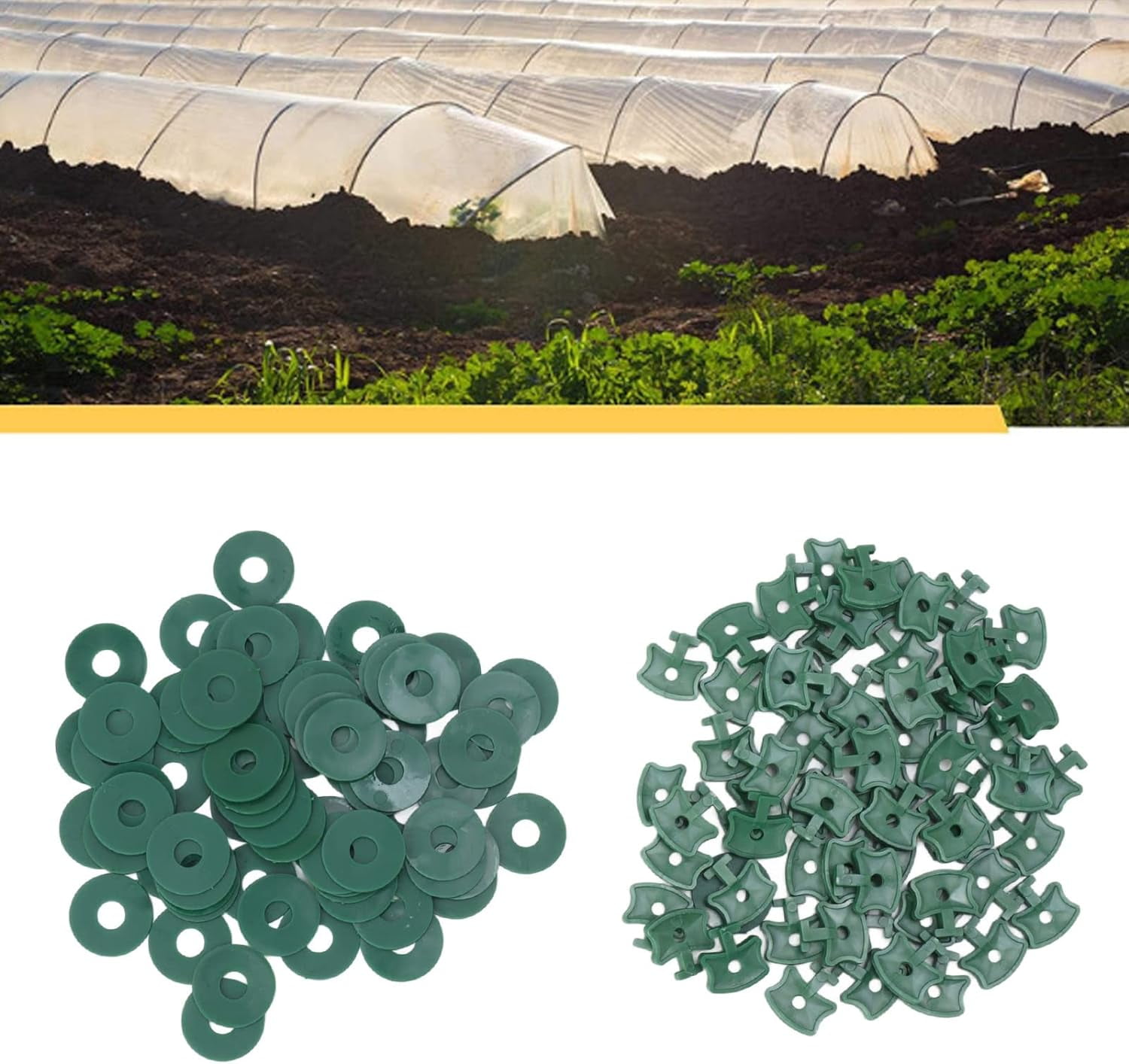 100 Pcs Greenhouse Fixing Twist Clips, Plastic Shading Fixing Clips ...