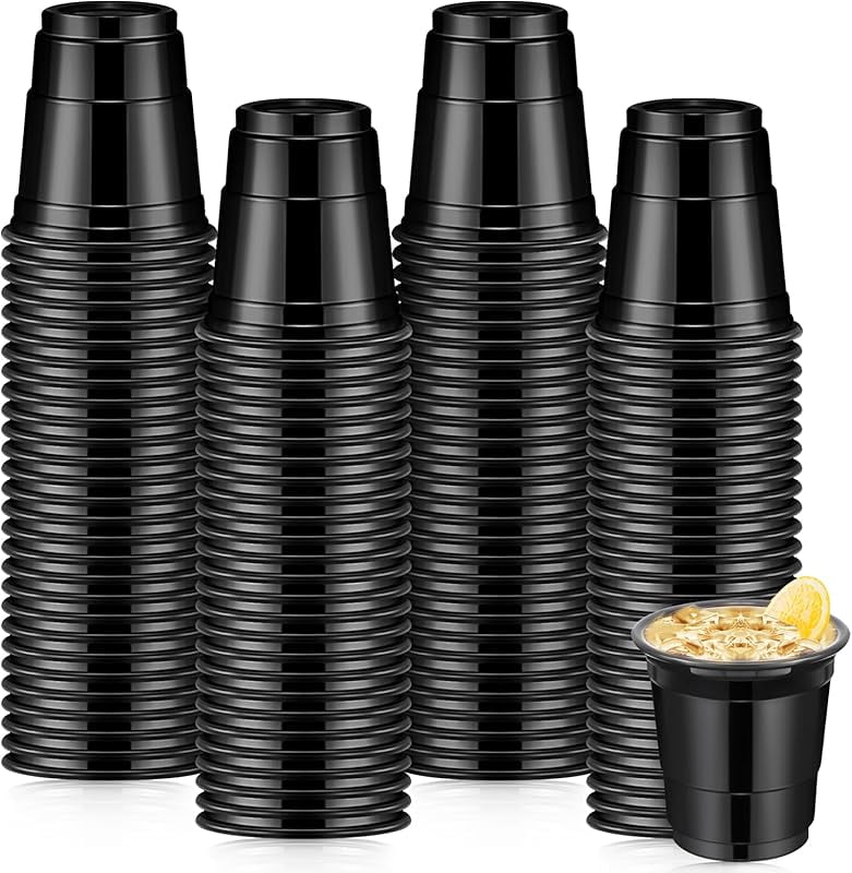 MY 100 Pcs Halloween 2 oz Plastic Shot Glasses Mini Disposable Shot ...
