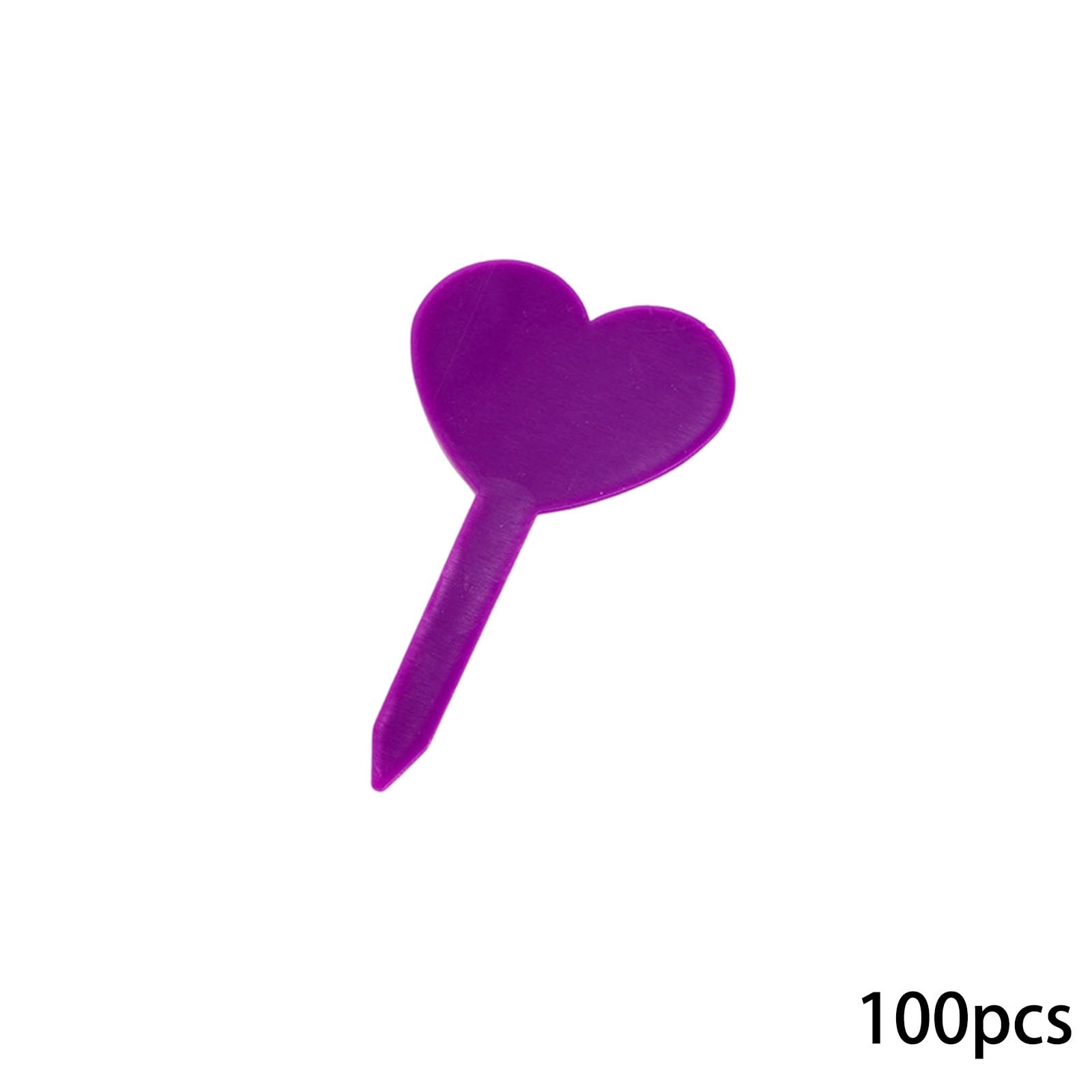 100 Pcs Heart Shaped Plastic Garden Markers - Waterproof Reusable ...