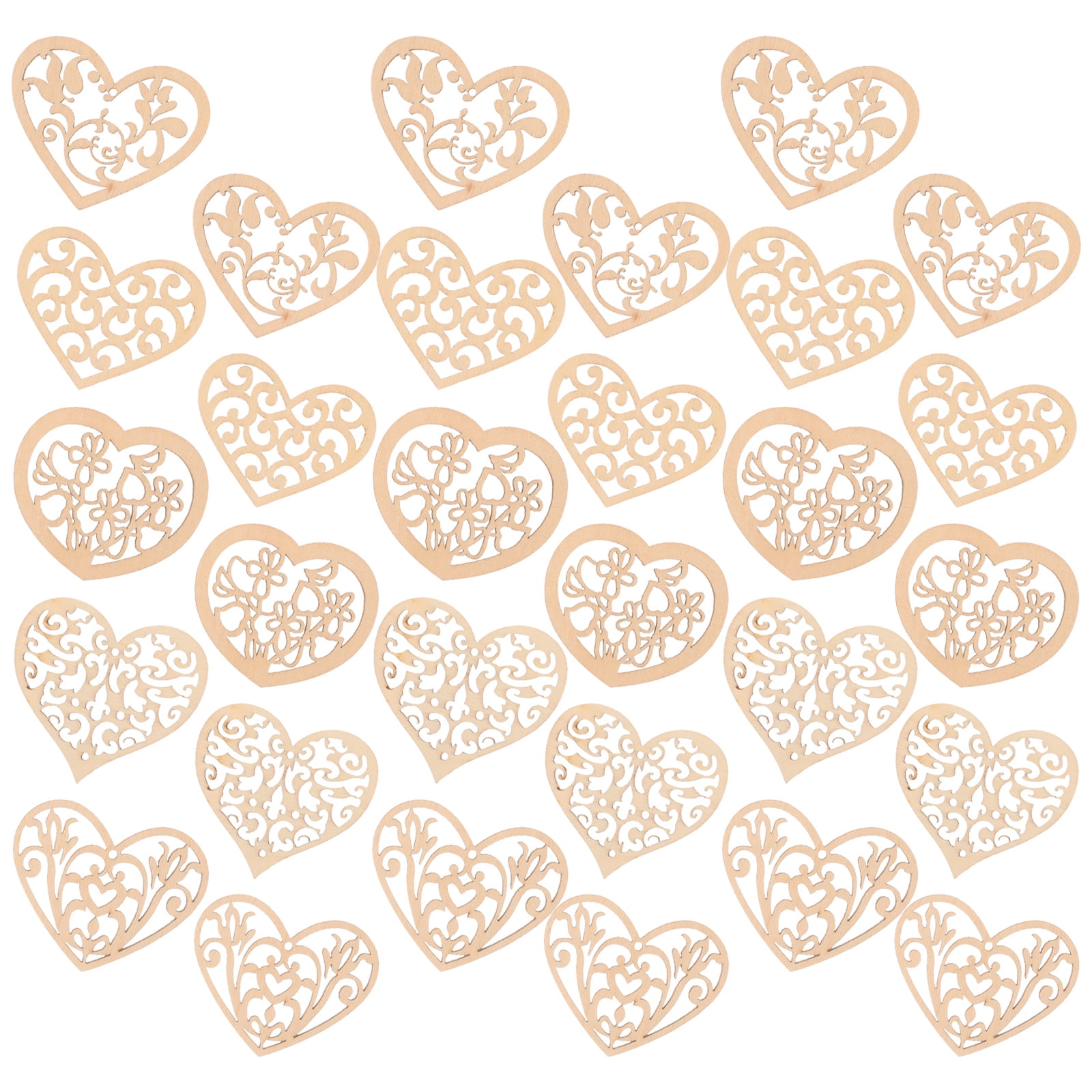 100 Pcs Home Decor Pendant Heart Shape Decorations DIY Crafts - Walmart.com