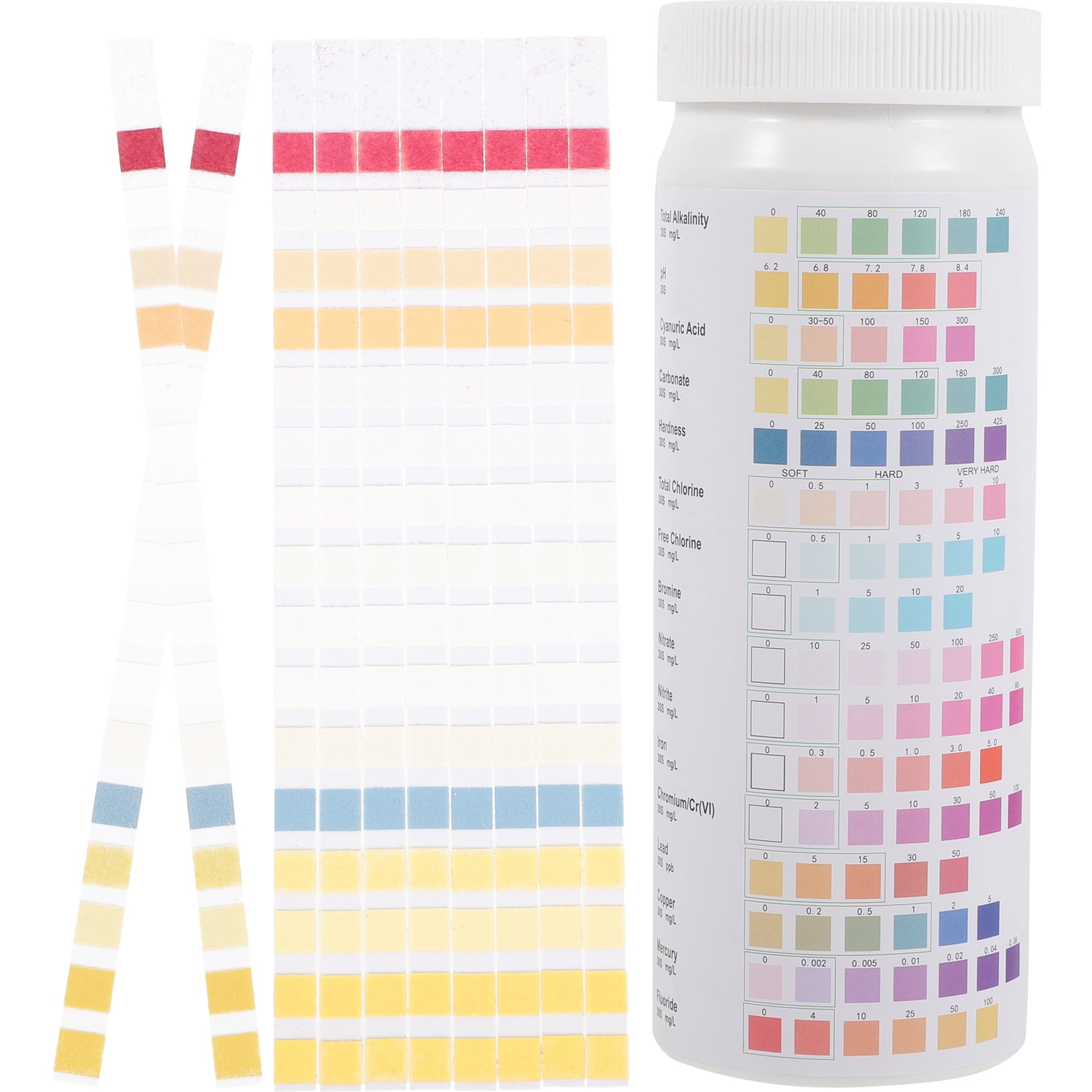 Worgeous 100pcs Water Test Strips for Drinking Water Quality Testing ...