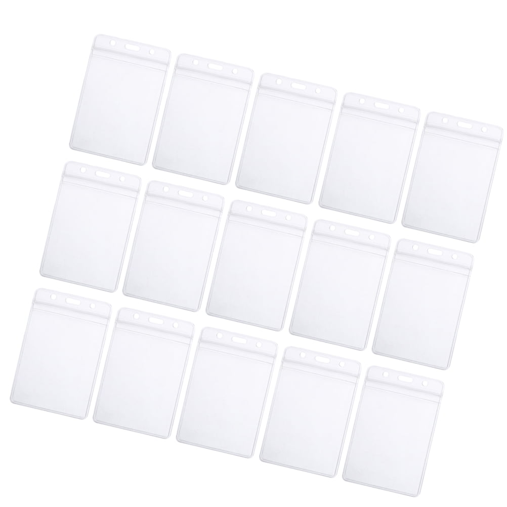 100 Pcs Waterproof Badge Holder Paper Badge Holder Pvc Id Card Holder ...