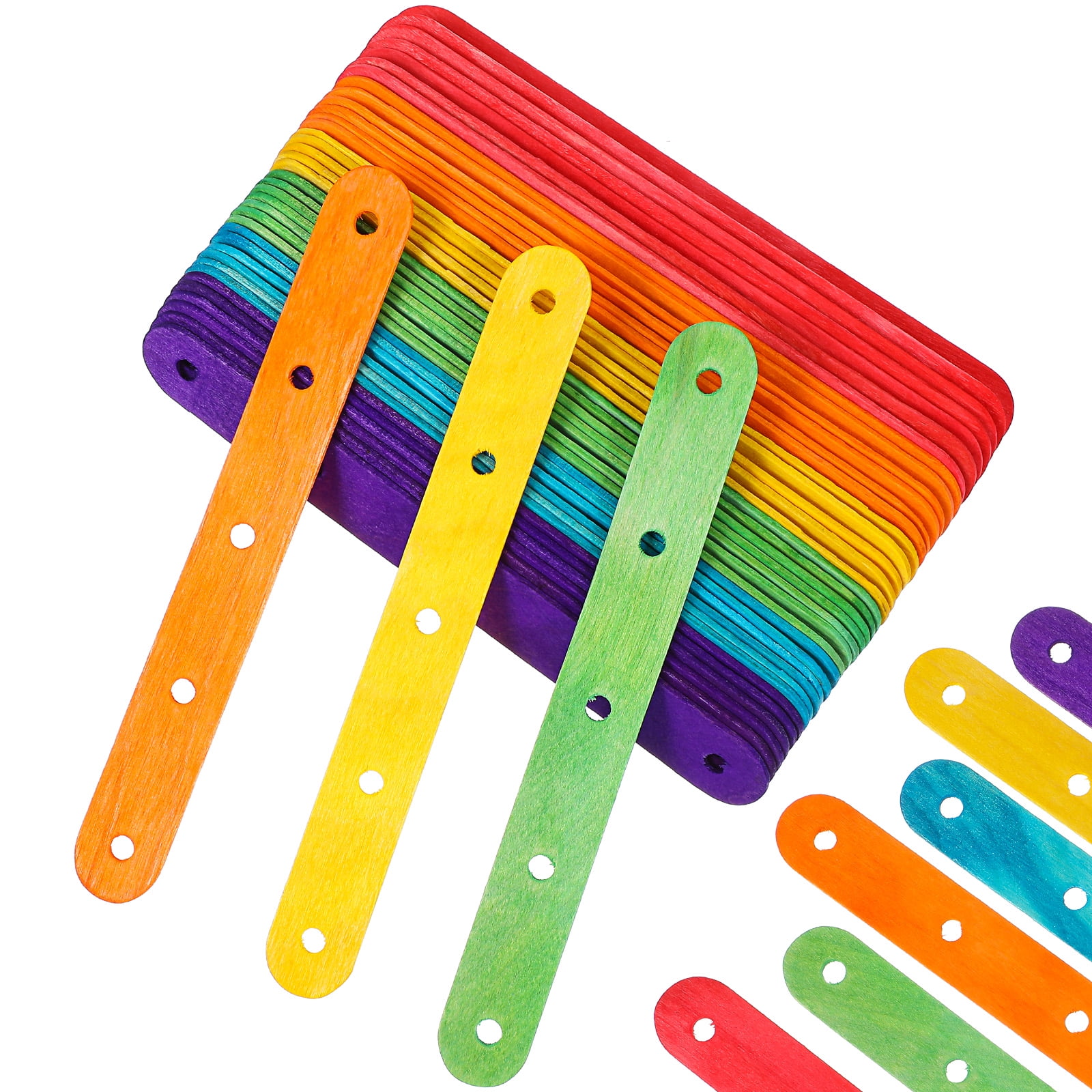 100 Pcs Ice Cream Stick Lollipops Craft Sticks Popsicles Sticks Craft ...