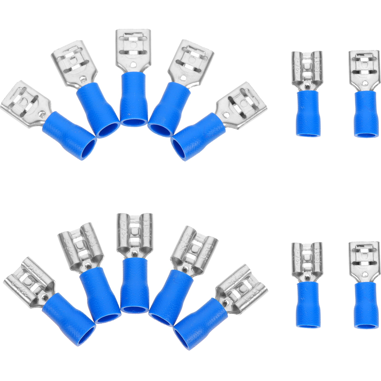 100 Pcs Insulated Terminal Speakers Spade Quick Connector Crimp ...