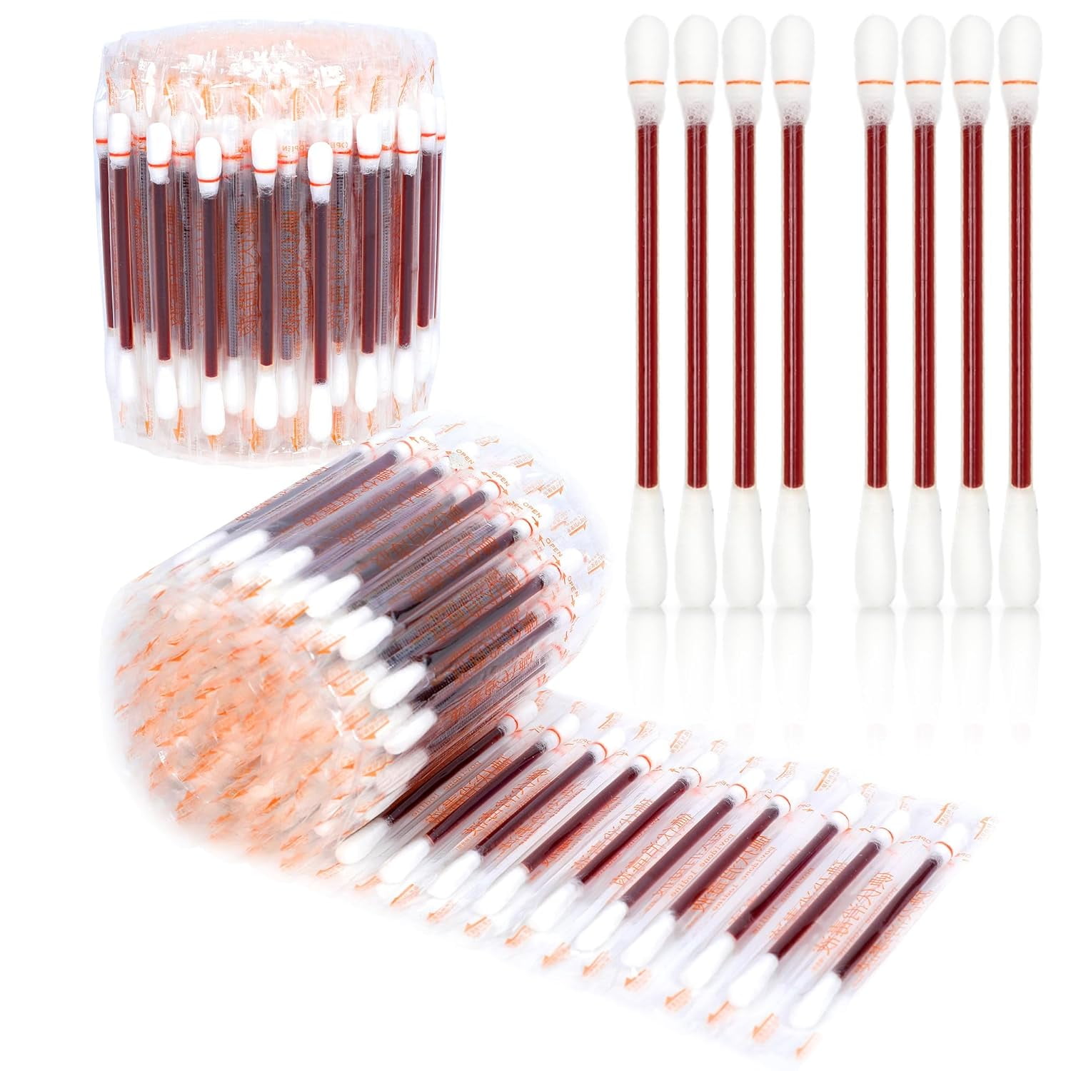 100 Pcs Iodine Cotton Swabs – Individually Wrapped Povidone Iodine ...