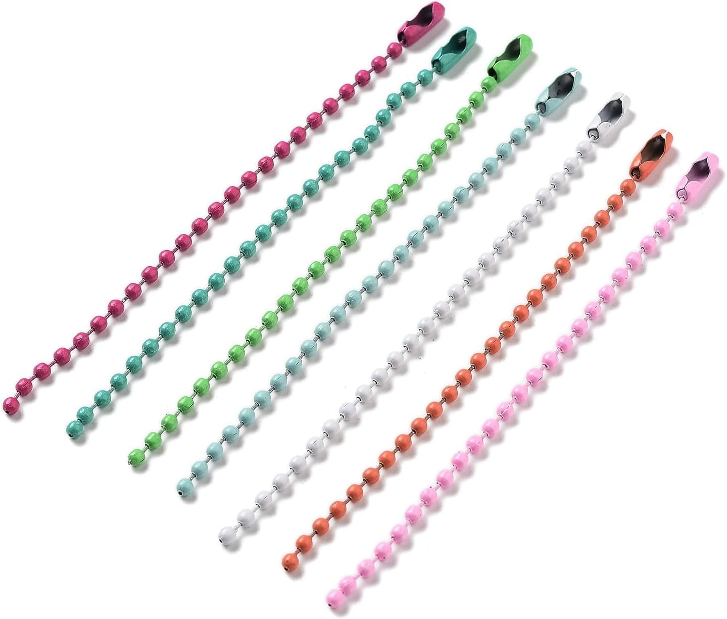 100 Pcs Iron Ball Tag Chains Ball Bead Chain Ball Chain Keychain Dog ...