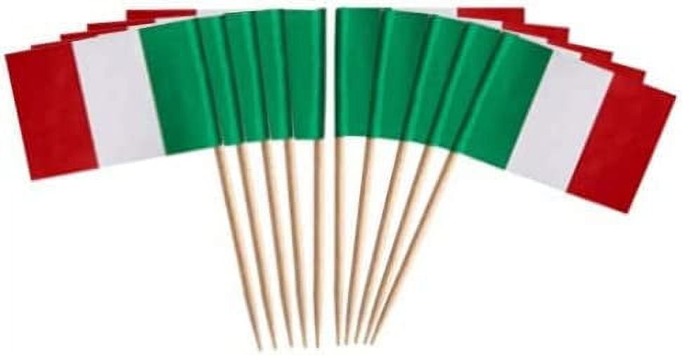 100 Pcs Italy Flag Italian Toothpick Flags, Small Mini Stick Cupcake ...