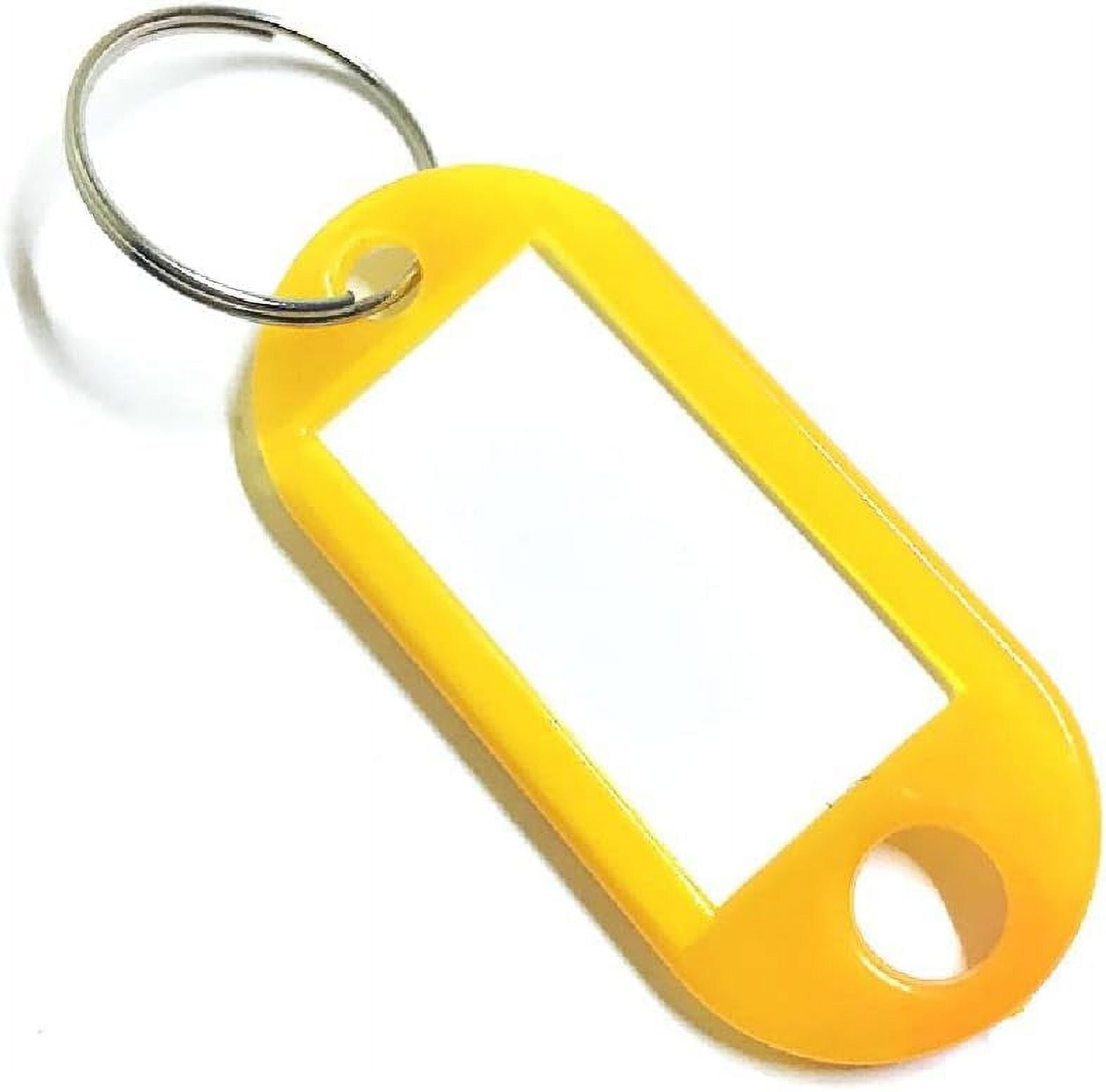 100 Pcs Key Tags with Labels, 10 Colors Key Fobs Labels ID Keyring Tags ...