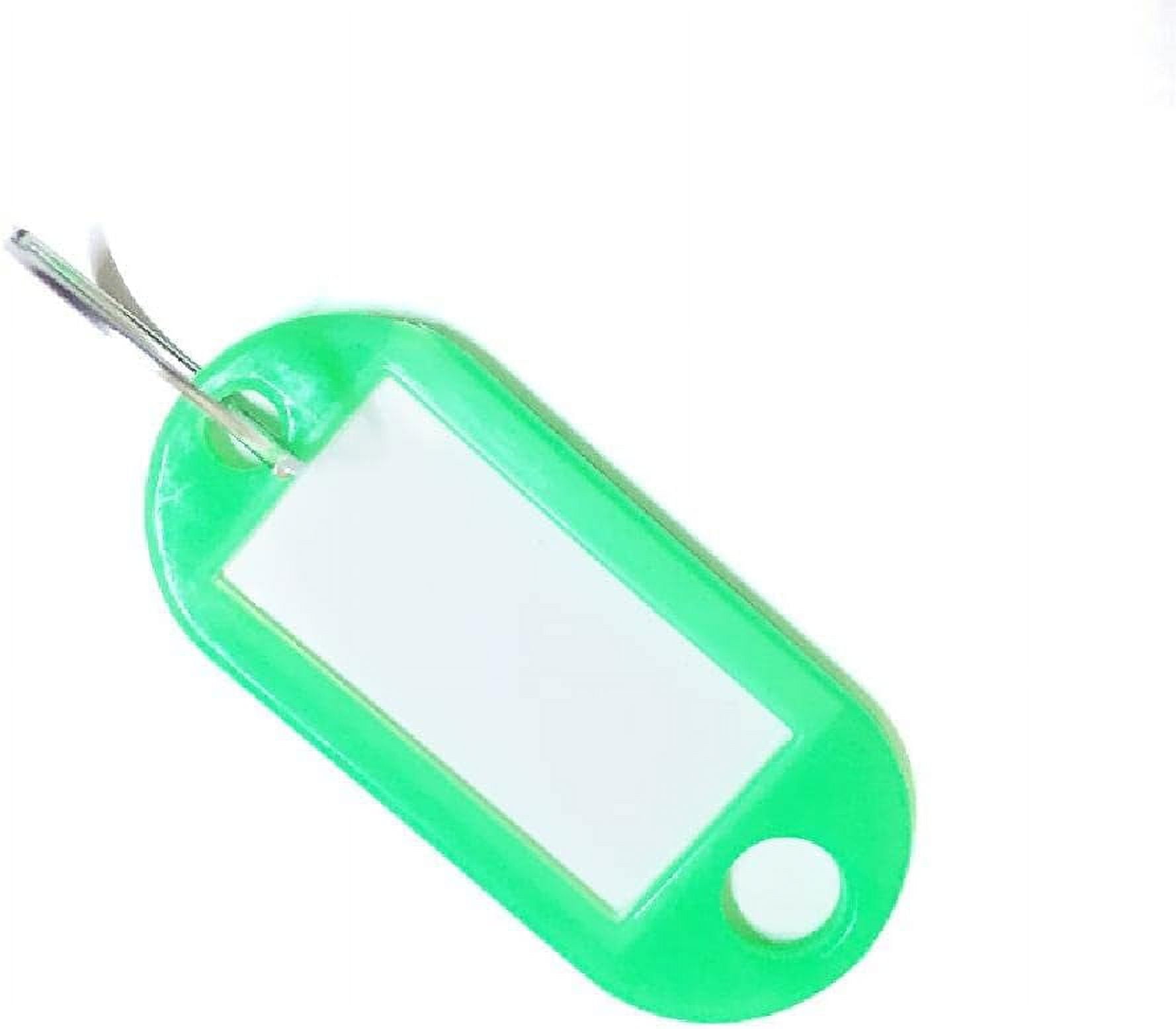 100 Pcs Key Tags with Labels, 10 Colors Key Fobs Labels ID Keyring Tags ...