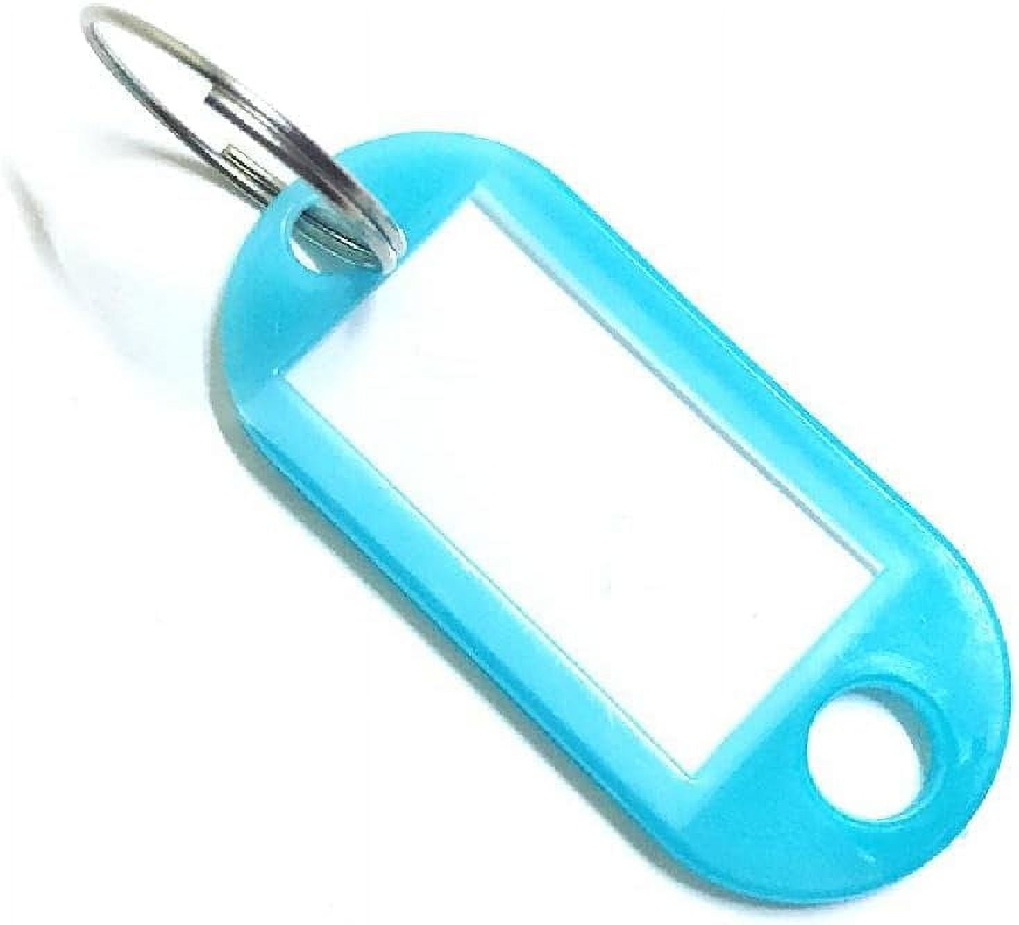 100 Pcs Key Tags with Labels, 10 Colors Key Fobs Labels ID Keyring Tags ...