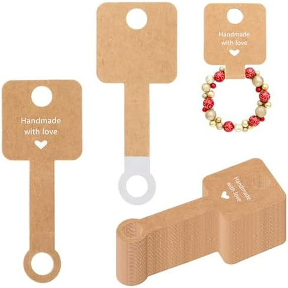 100 Pcs Keychain Packaging,Self Adhesive Keychain Display Card Bracelet Packaging Bracelet ...