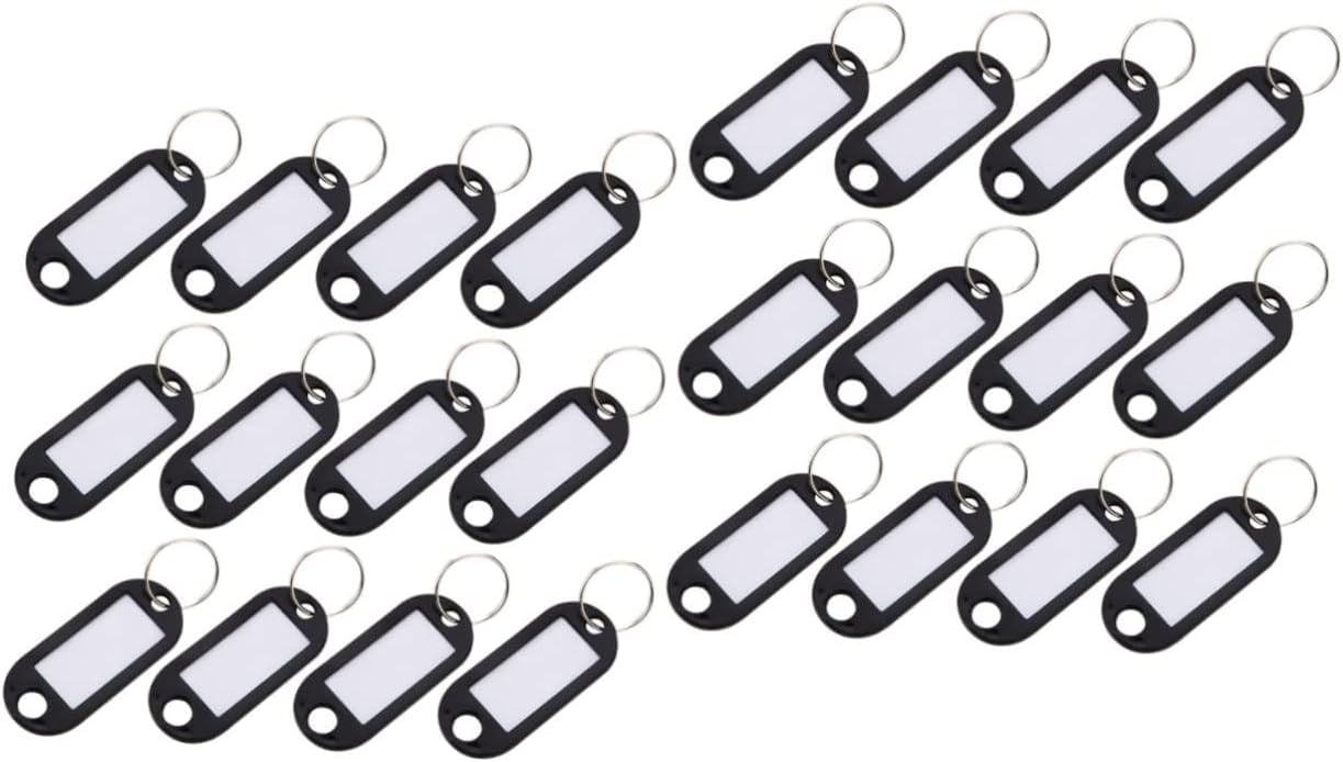 100 Pcs Keychain Tag Blank Keychains Blank Id Cards Blank Labels Id ...